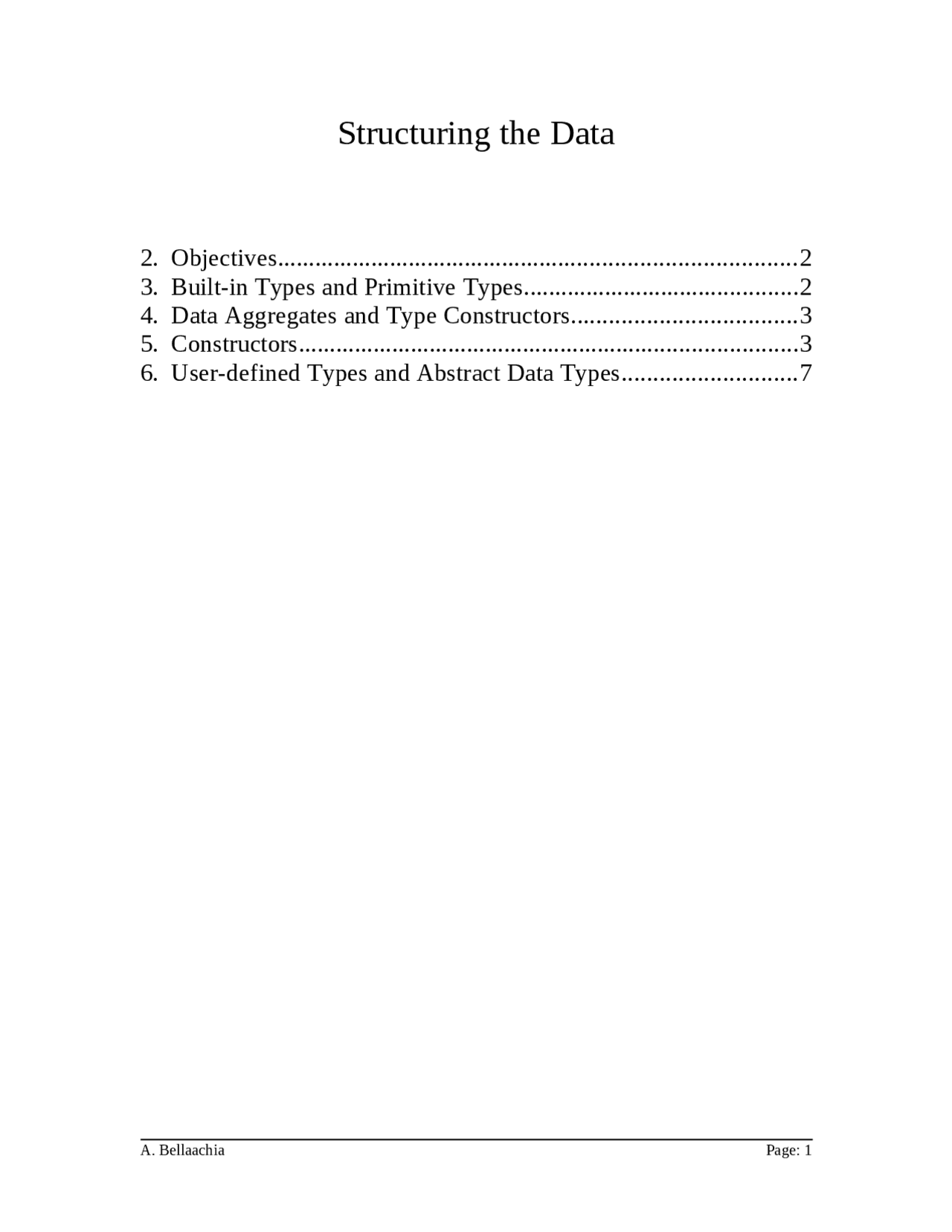 Structuring the Data - Software Paradigms | CSCI 169 | Study notes ...