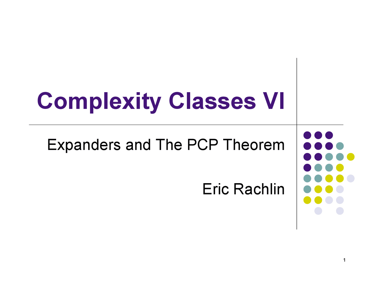 Notes on Expanders and The PCP Theorem | CSCI XLIST | Study notes ...