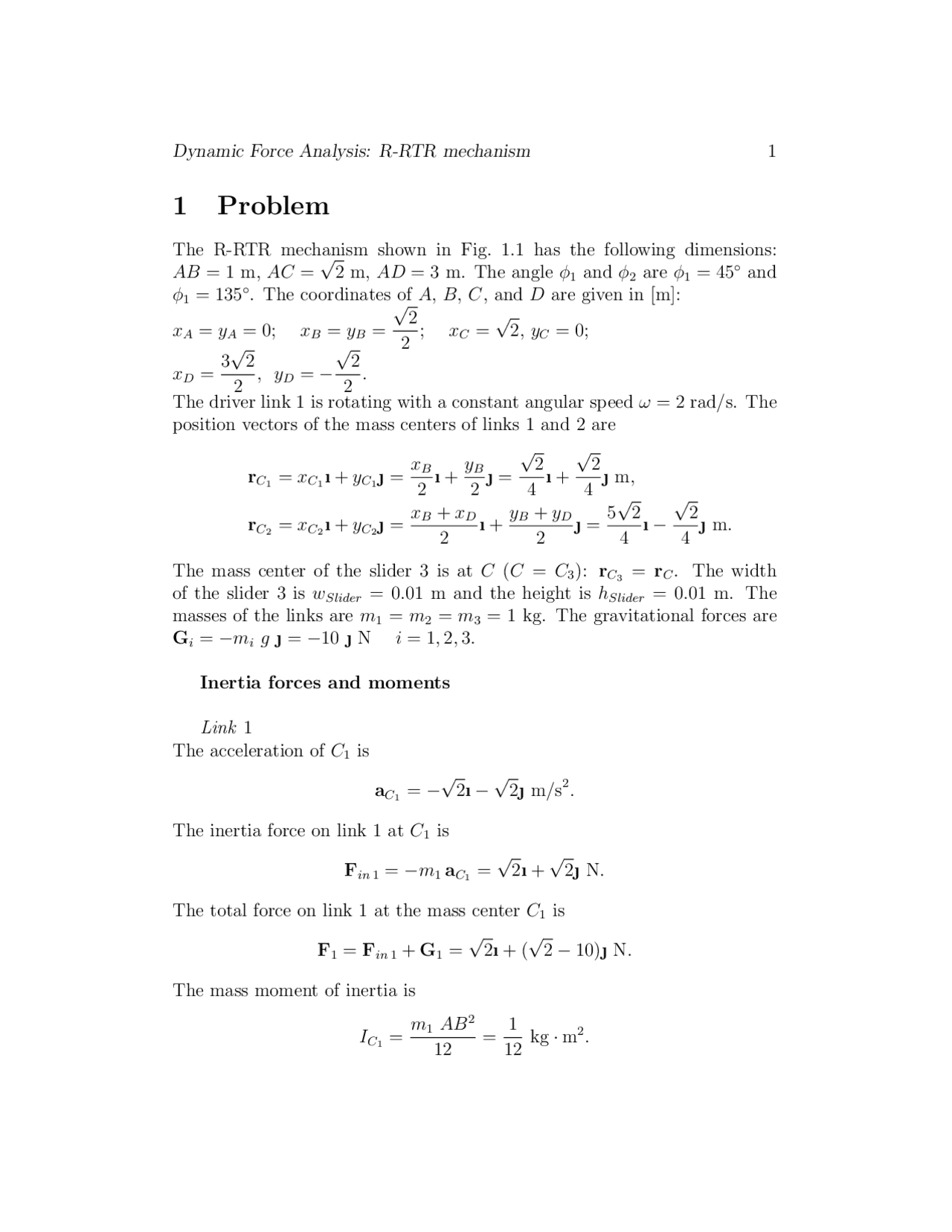 Kinematics And Dynamics Of Robots Solved Problems Mech 6710 Docsity