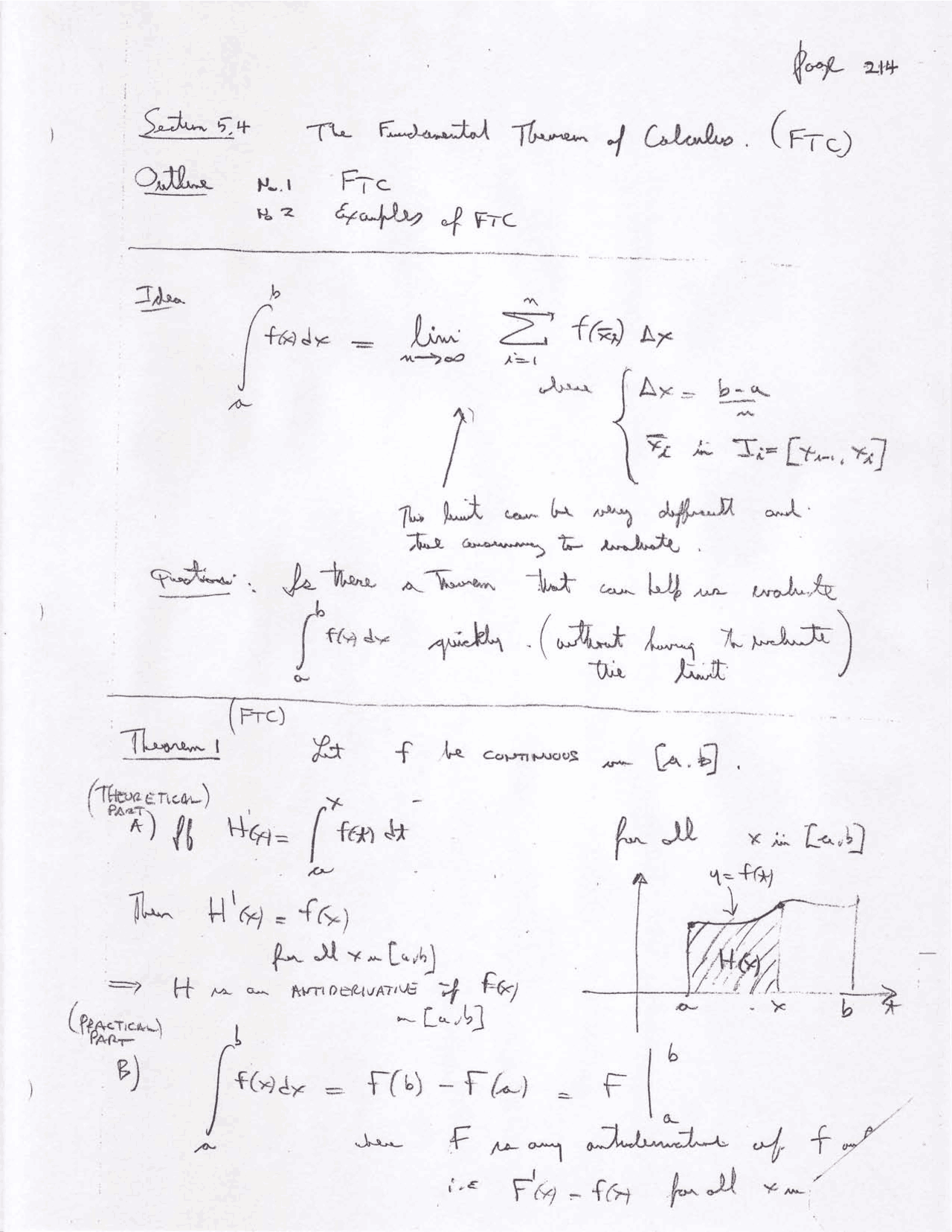 The Fundamental Theorem Of Calculus I Math 1634 Docsity