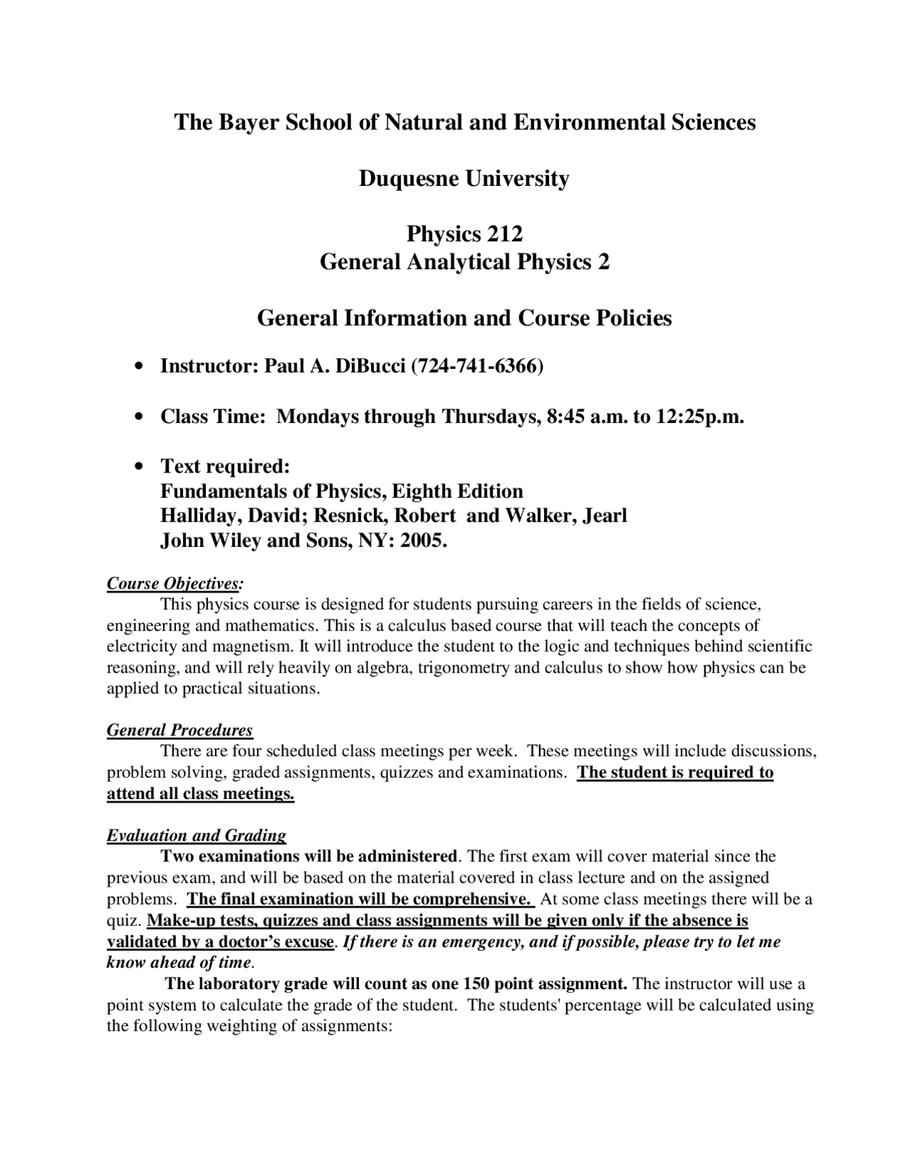 Study Guide - General Analytical Physics II | PHYS 212 - Docsity