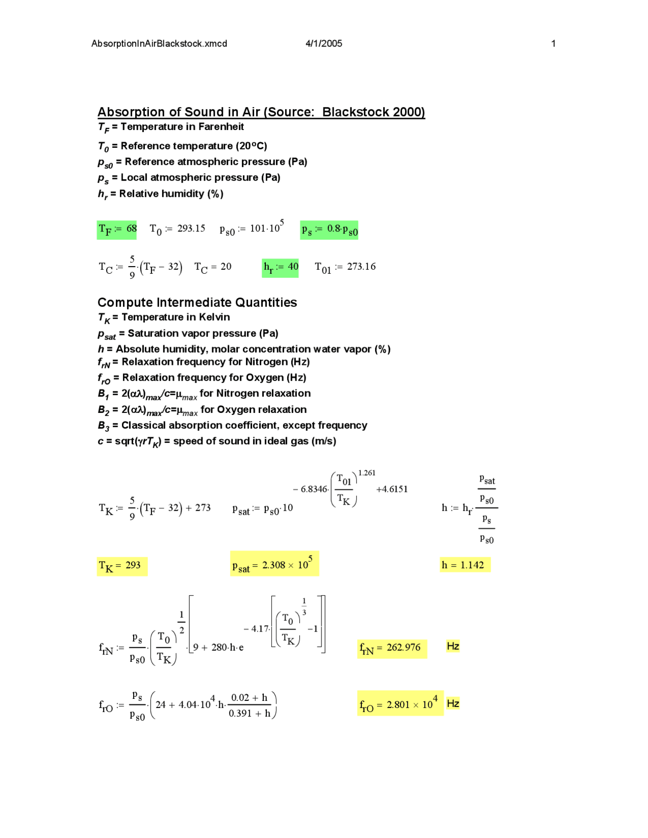 Absorption Of Sound In Air Engineering Acoustics Me 413 Docsity
