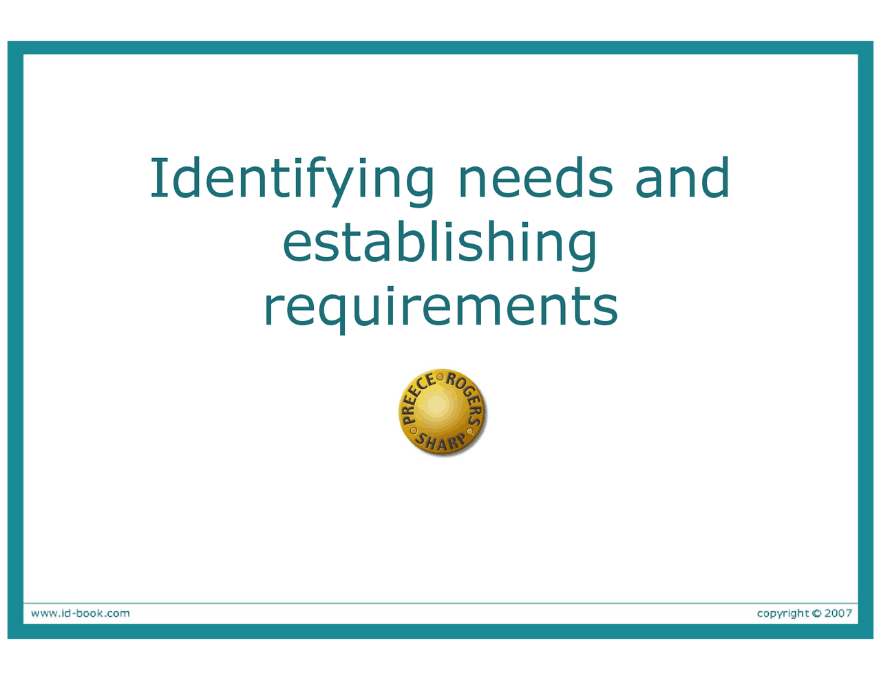 Identifying Needs and Establishing Requirements - Lecture Slides | CSSE 490 - Docsity