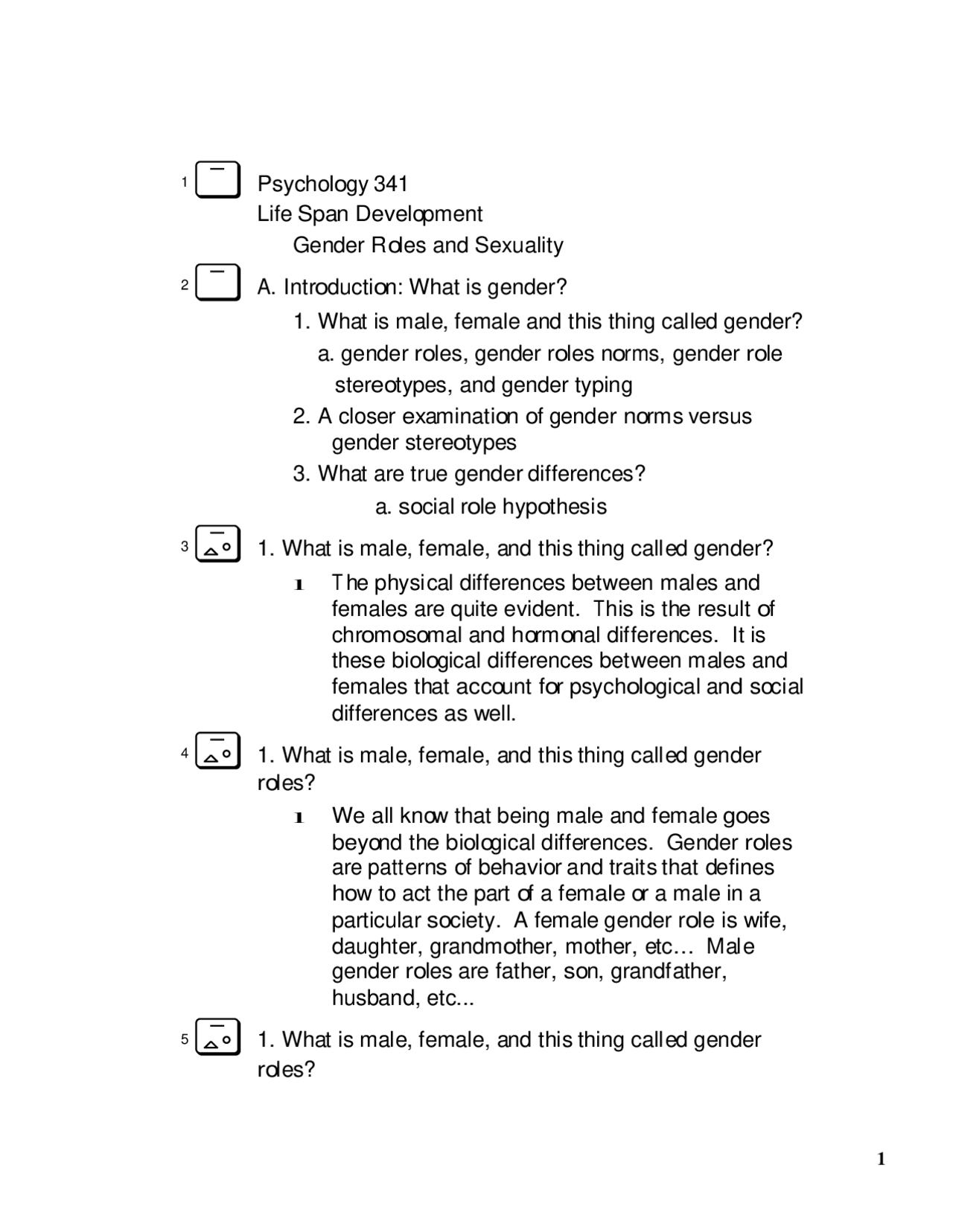 Lifespan Development Psychology Lecture Notes Psy 341 Docsity