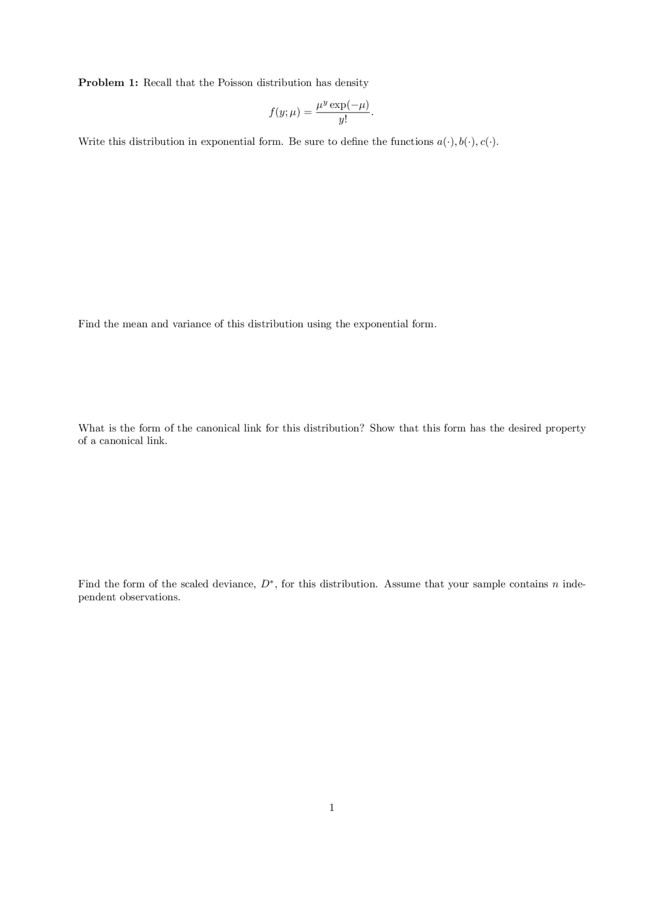 4 Problems Poisson Distribution Data Analysis Ii Stat 8320 Docsity
