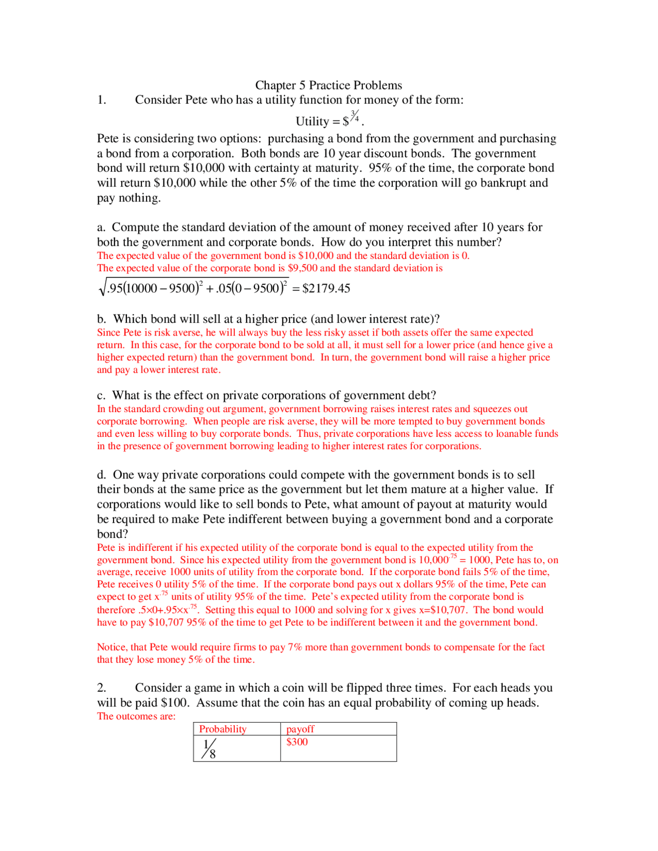 Solved Practice Problems For Money And Banking Econ 311 Docsity