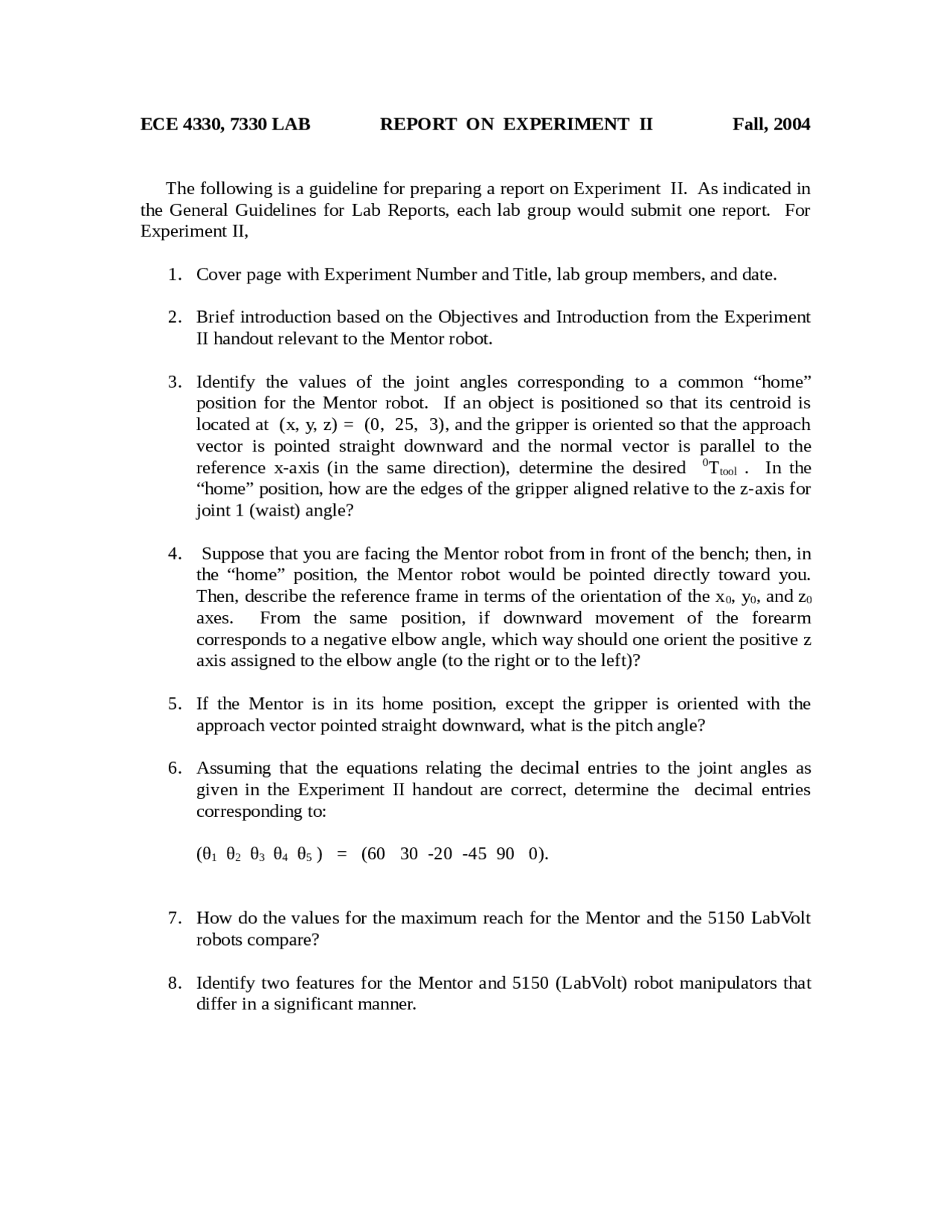 Report On Experiment 2 Introduction Mechatronics And Robotic Vision