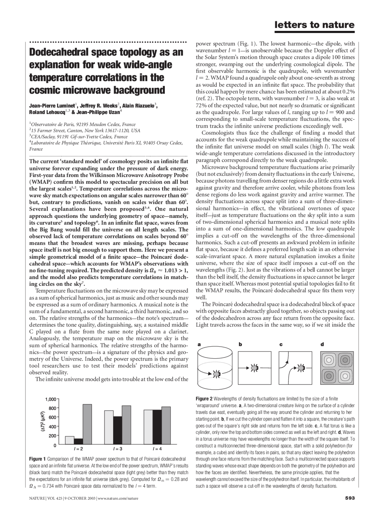 Correlation In The Cosmic Microwave Background Of College Geometry