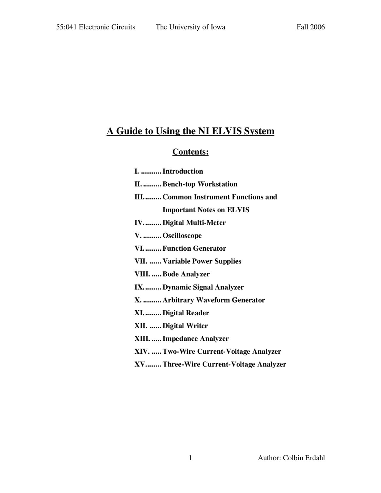 A Guide To Using The Ni Elvis Systems Phys 301 Docsity