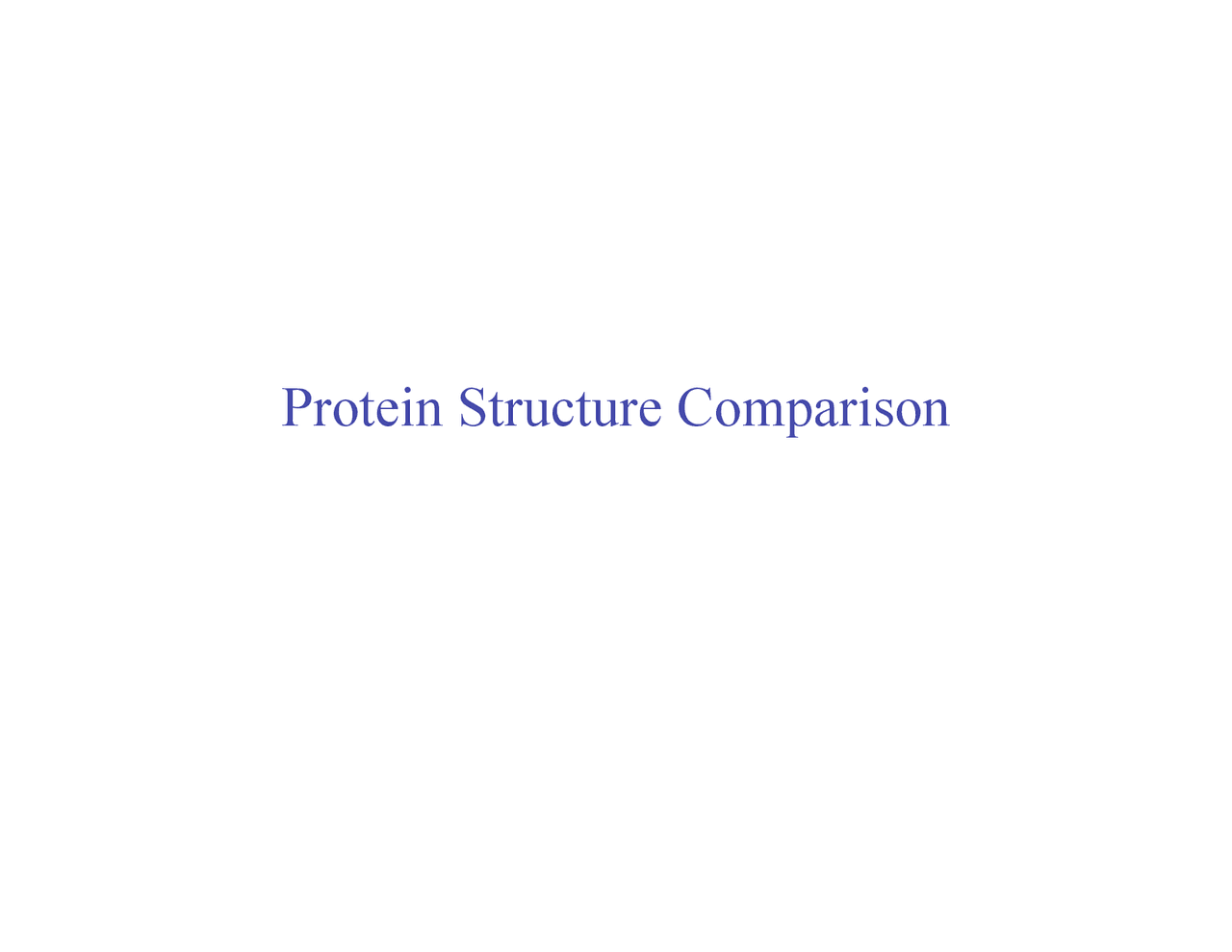 Protein Structure Comparison Notes Ecs 229 Docsity