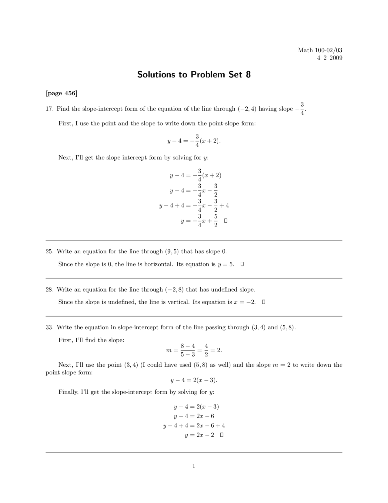 Solutions For Assignment 8 Survey Of Mathematical Ideas Math 100
