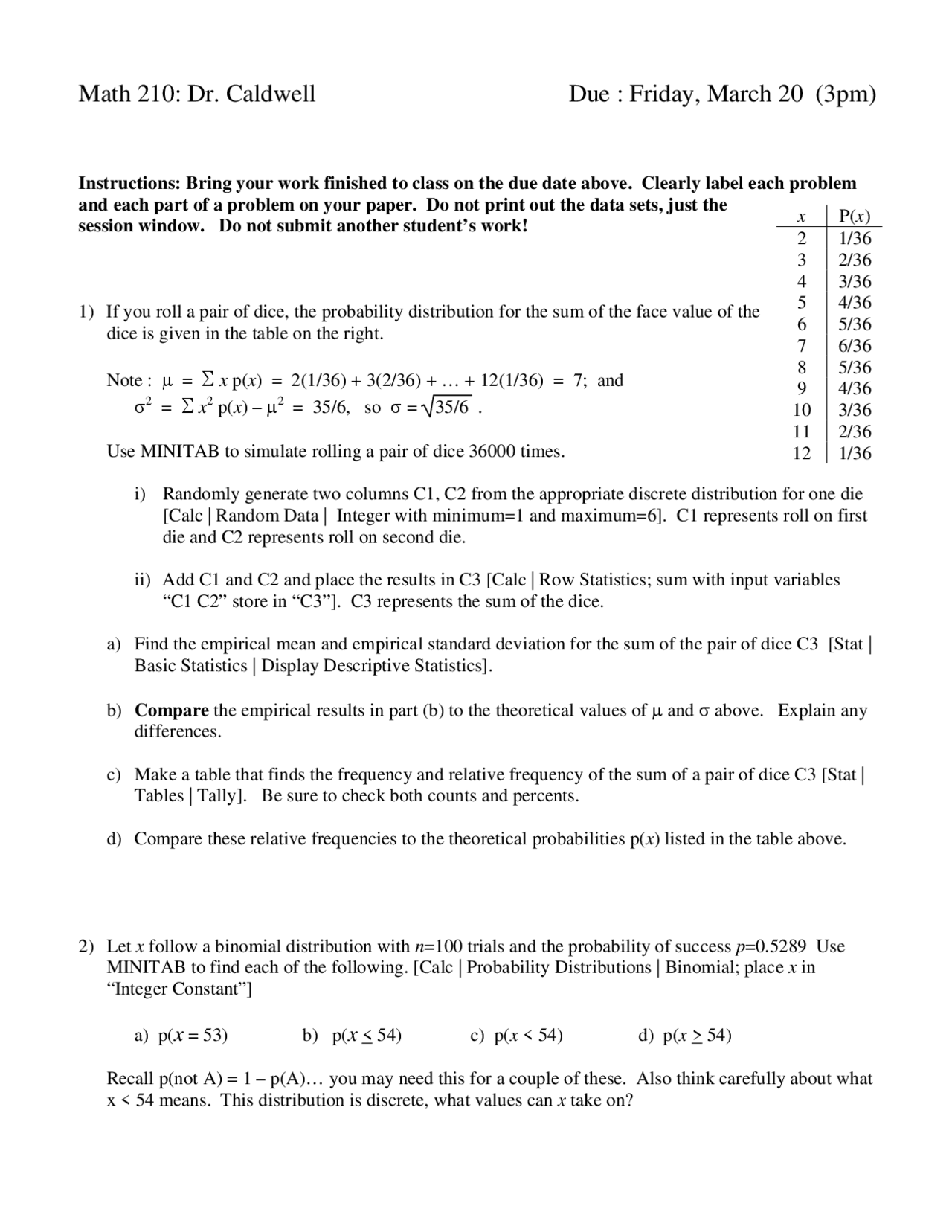 Solved Assignment for Elementary Statistics and Probability | MATH 210 ...