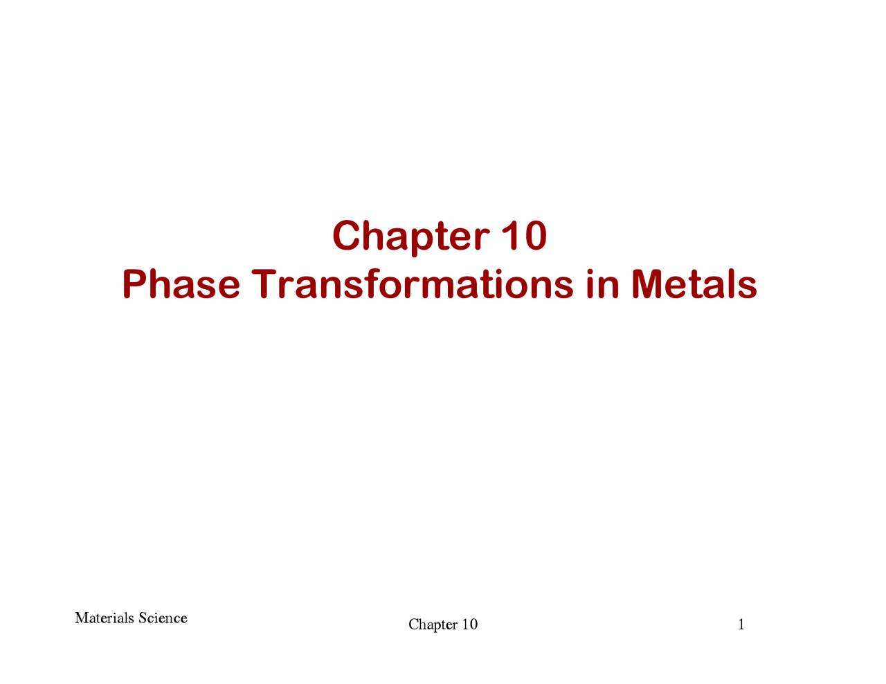 Lecture Slides On Phase Transformations In Metals Mece 3345 Docsity