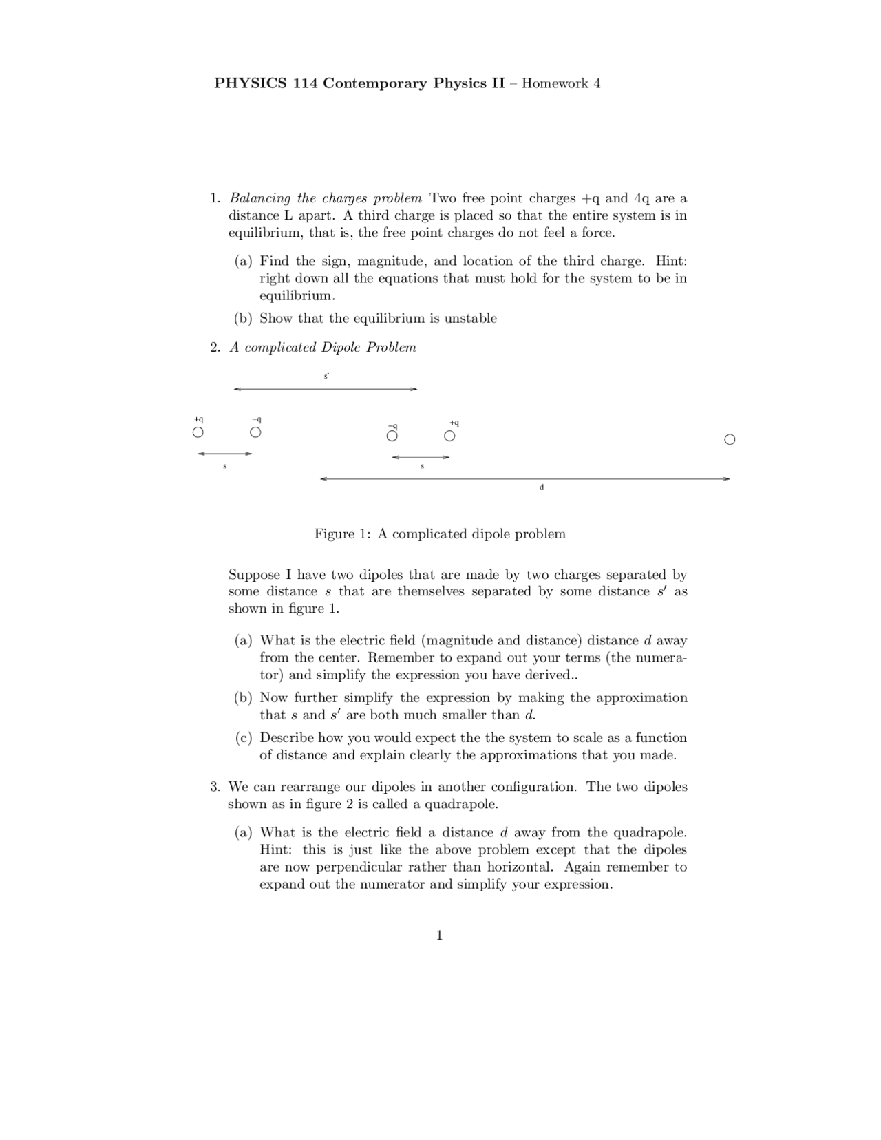 Contemporary Physics Ii Homework 4 Problems Phys 114 Docsity