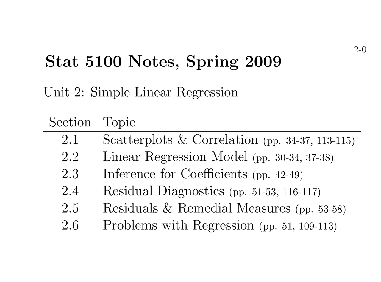 Simple Linear Regression Linear Regression And Time Series Stat