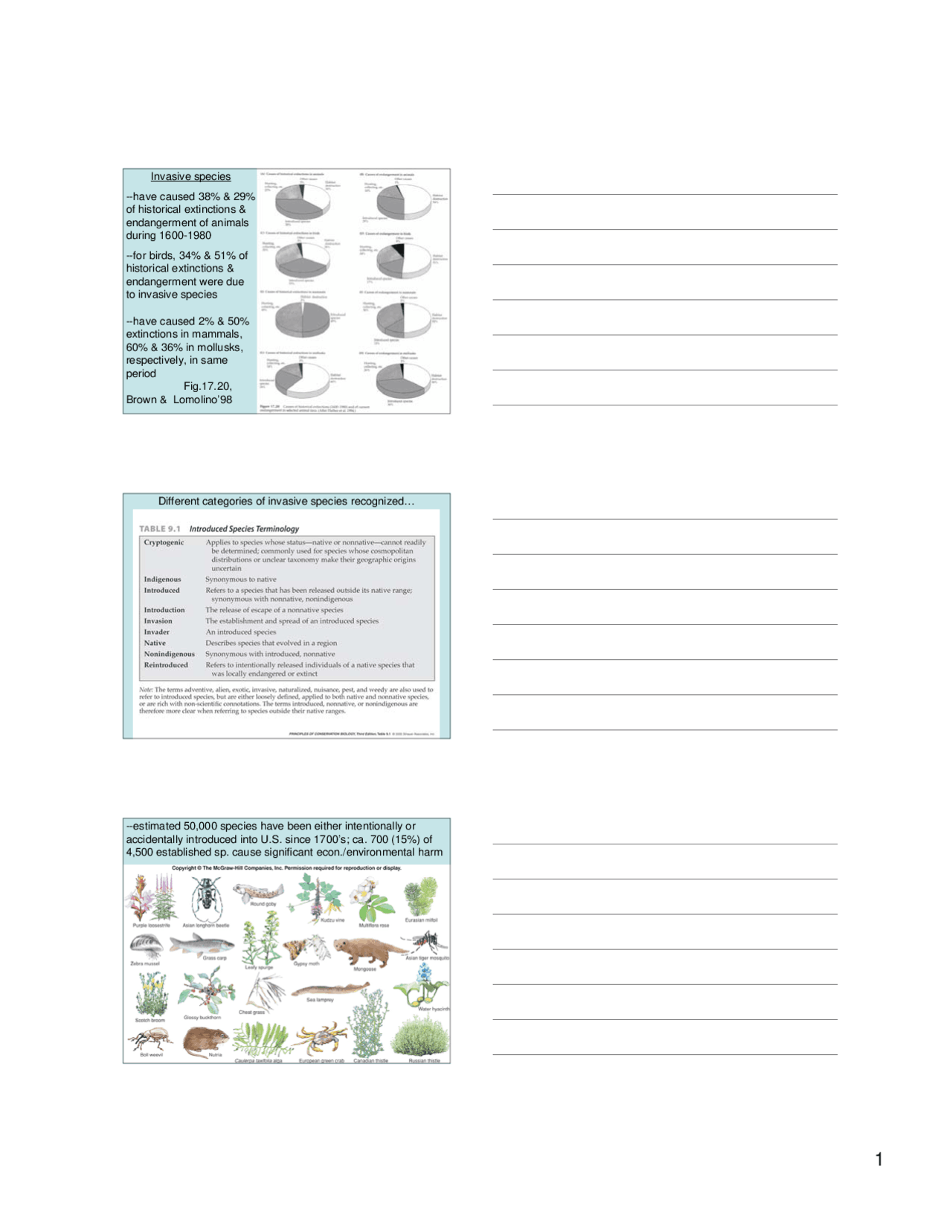 Conservation Biology: Invasive Species - Lecture Slides | BIOS 406 ...