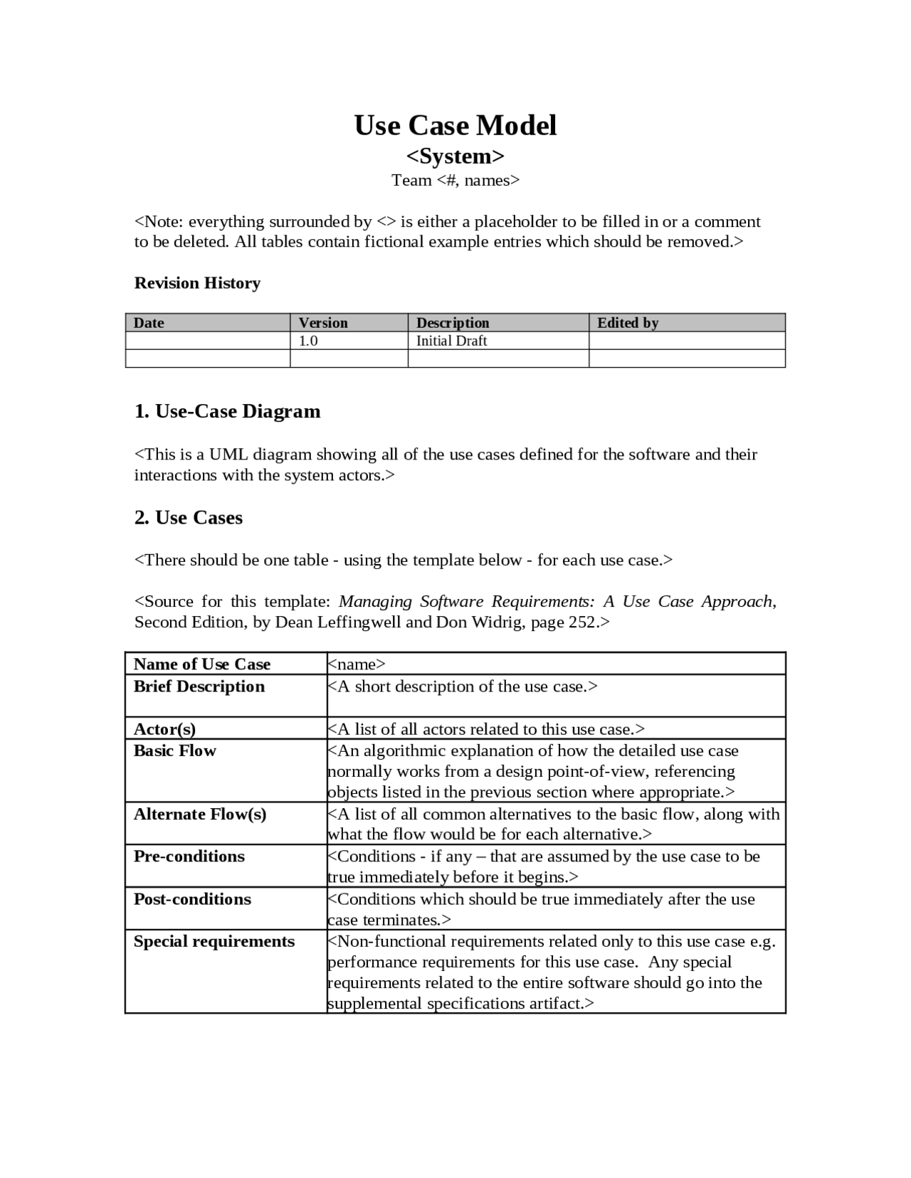 Use Case Model System Project Report Csse 371 Docsity