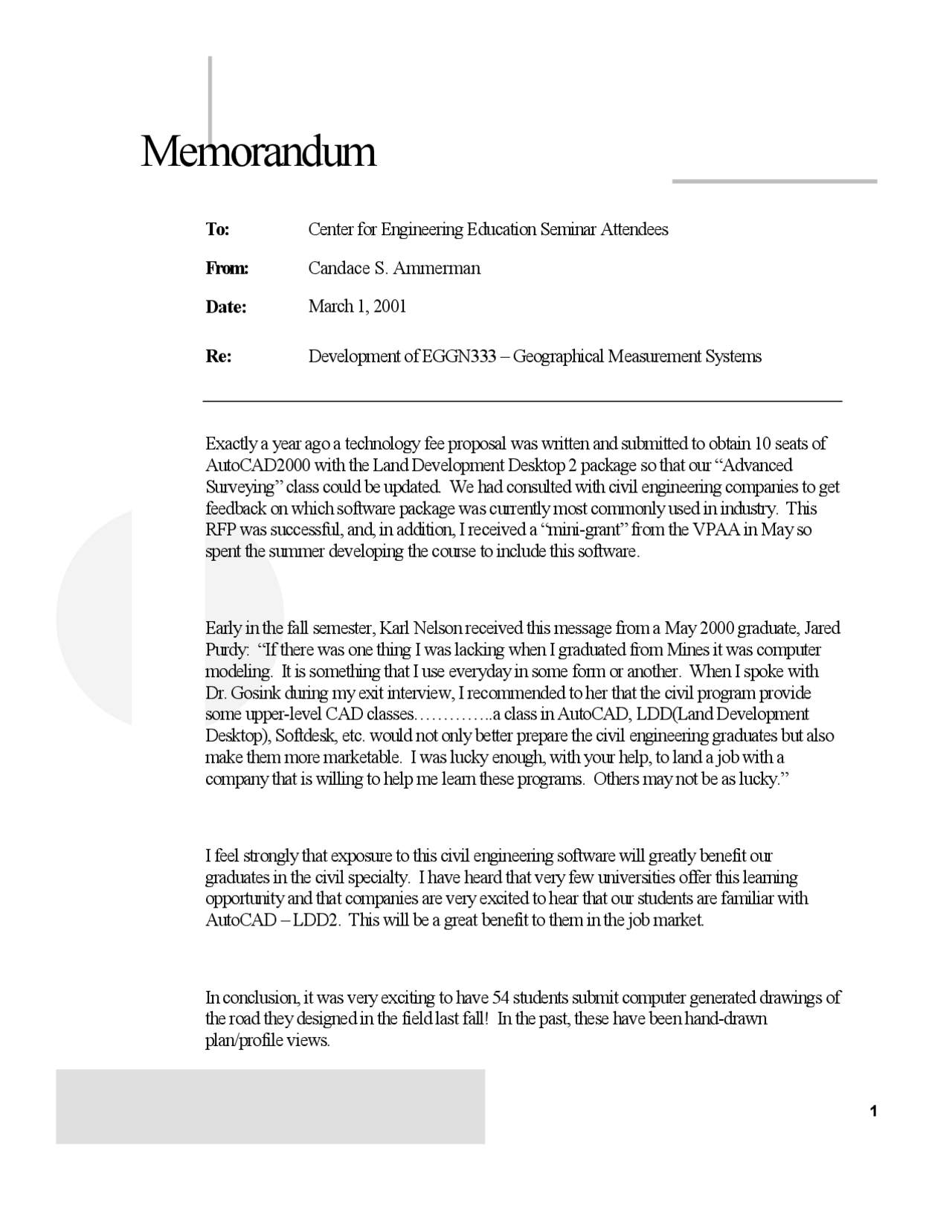 Memorandum - Geographical Measurement Systems - Lecture Notes | EGGN ...