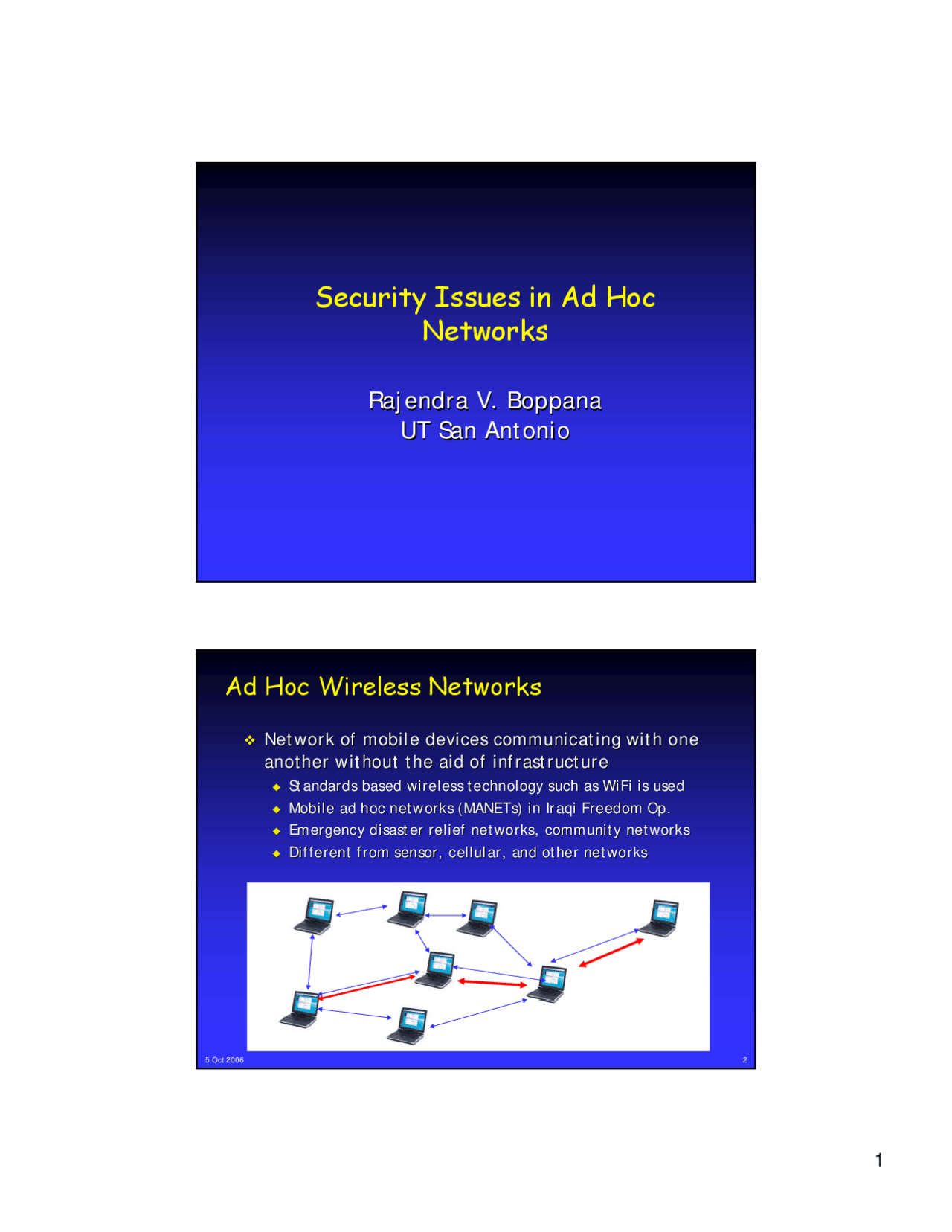 Performance & Security Challenges in Ad Hoc Networks: Emergency Relief & Community Focus | Study ...