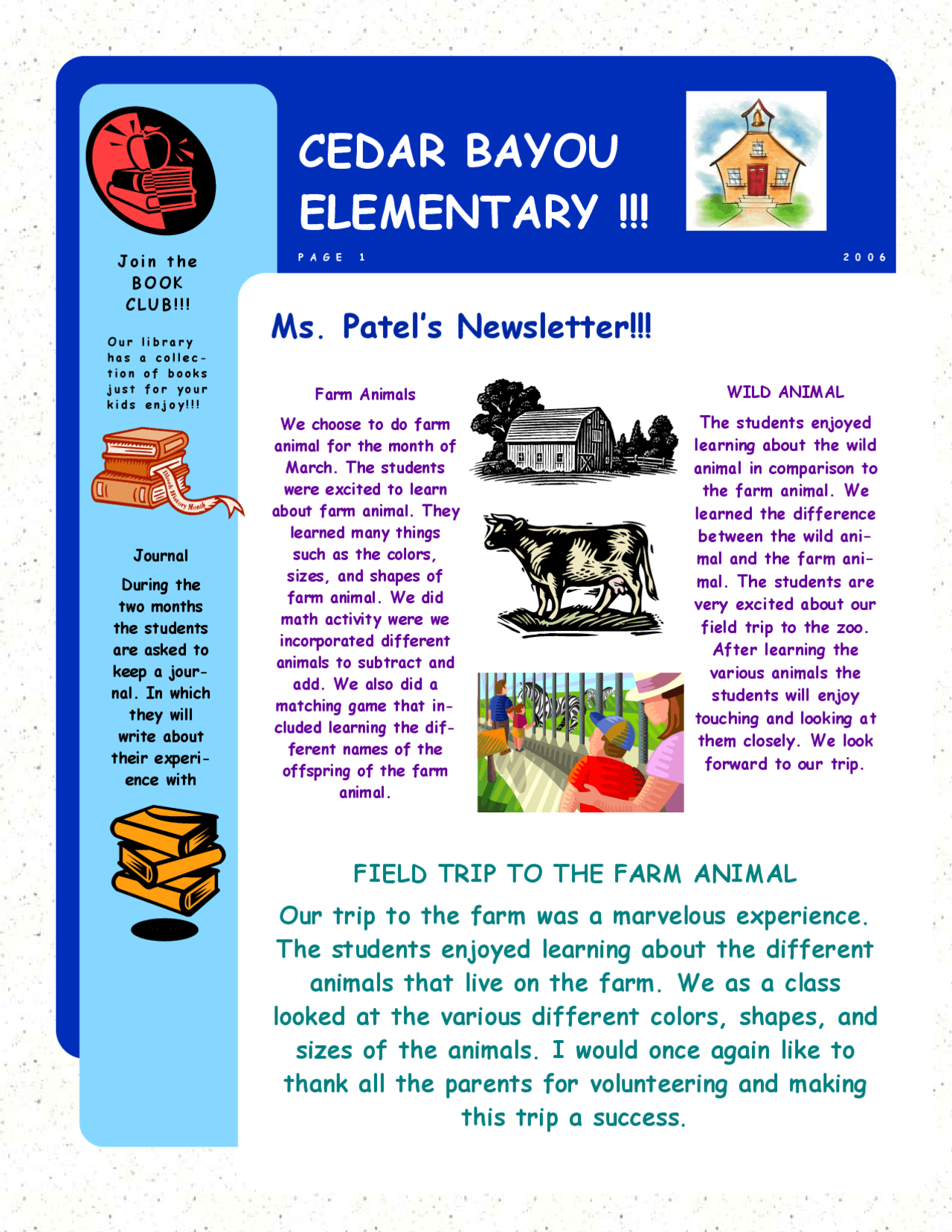 Field Trip to the Farm Animal - Educational Technology for Children I ...