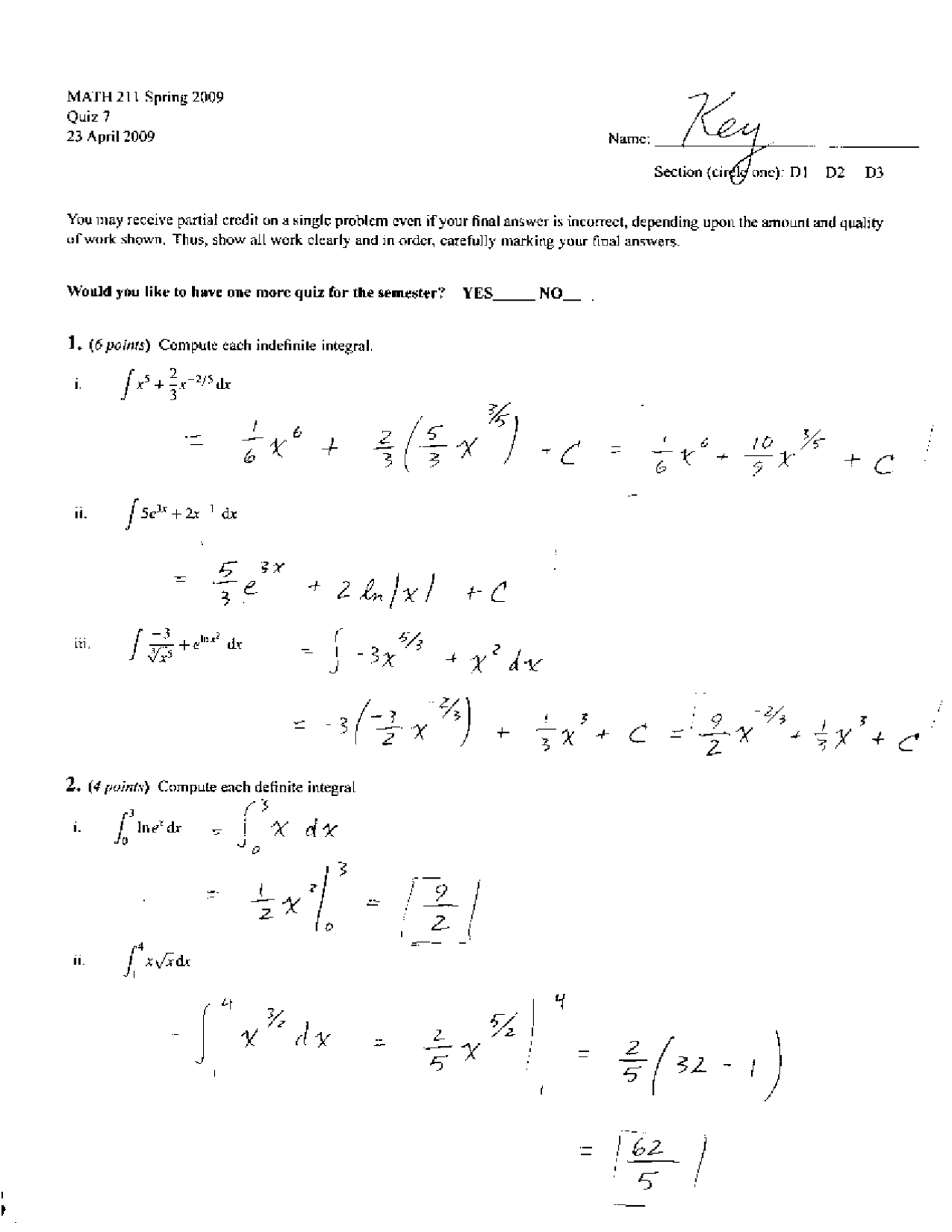Calculus For Business and Social Science - Solved Questions | MATH 211 - Docsity