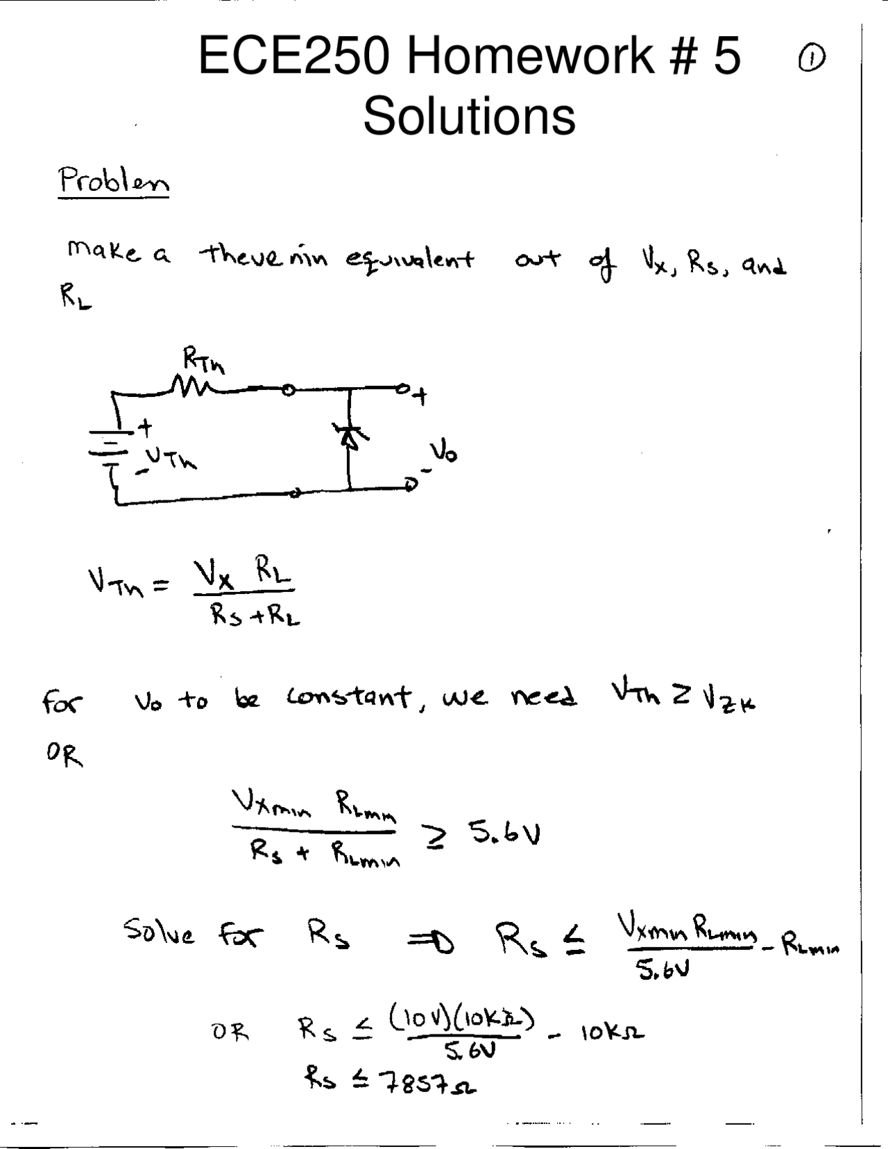 4 Solved Problems On Electronic Device Modeling Lecture Slides Ece 250 Docsity