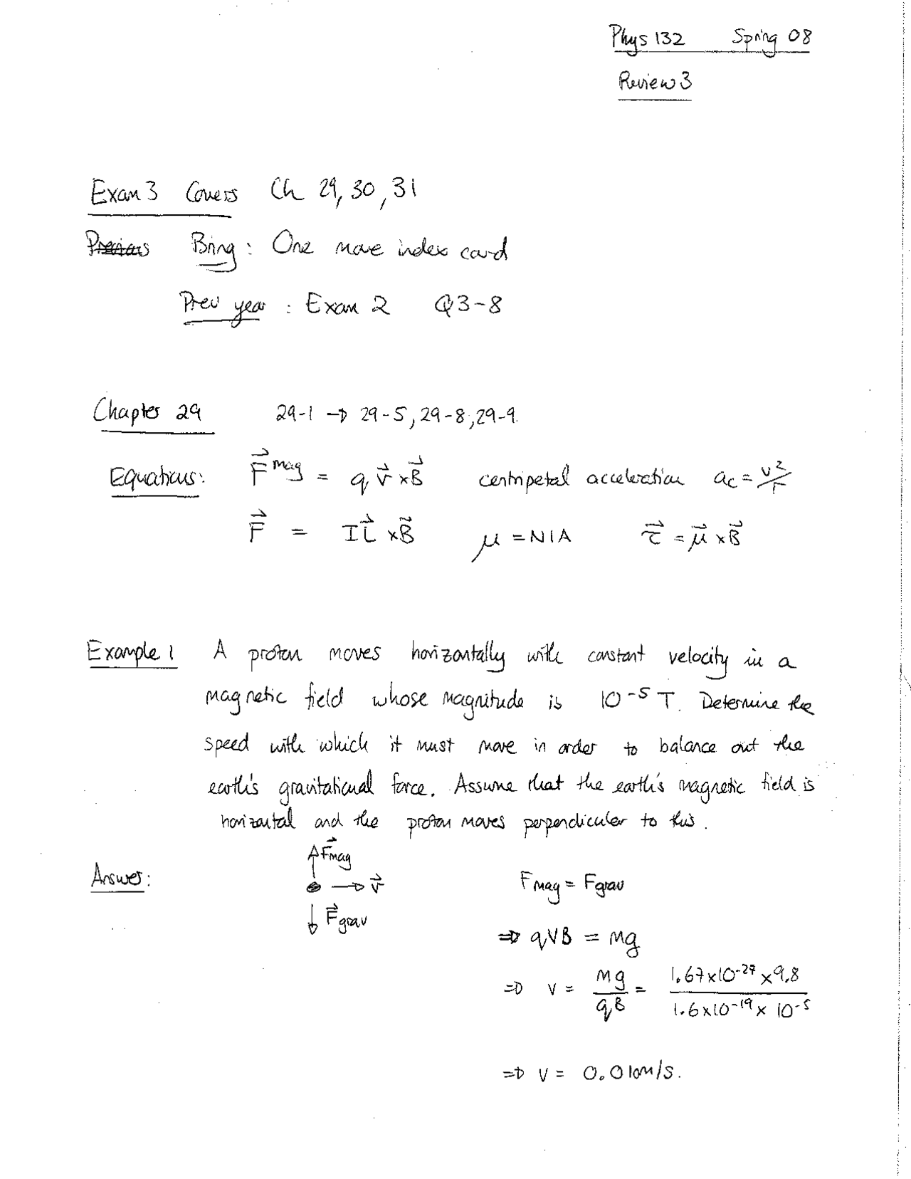 Exam 3 Review With Solutions Electromagnetism And Optics Phys 132