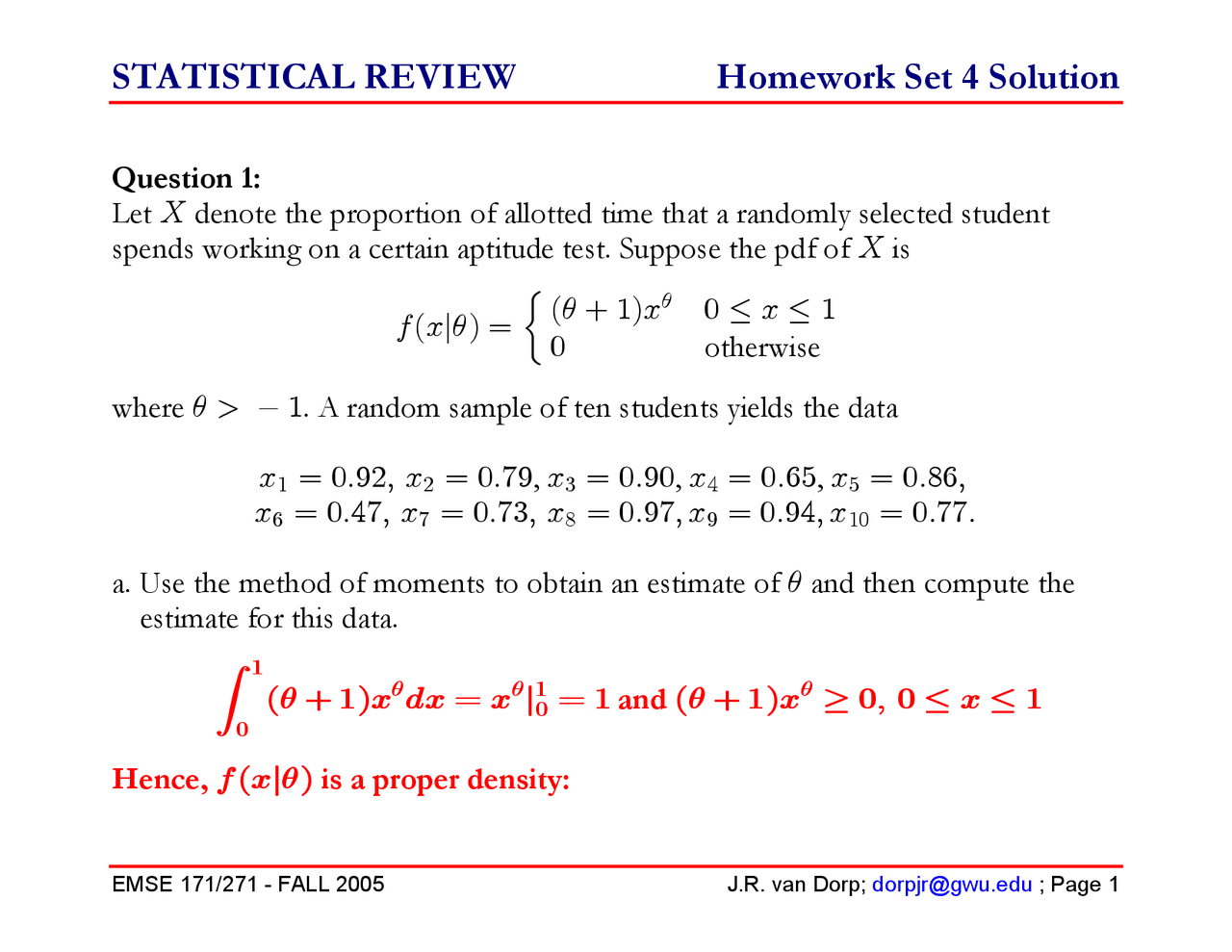 Data Analysis For Engineering And Science Solved Homework Iv Emse
