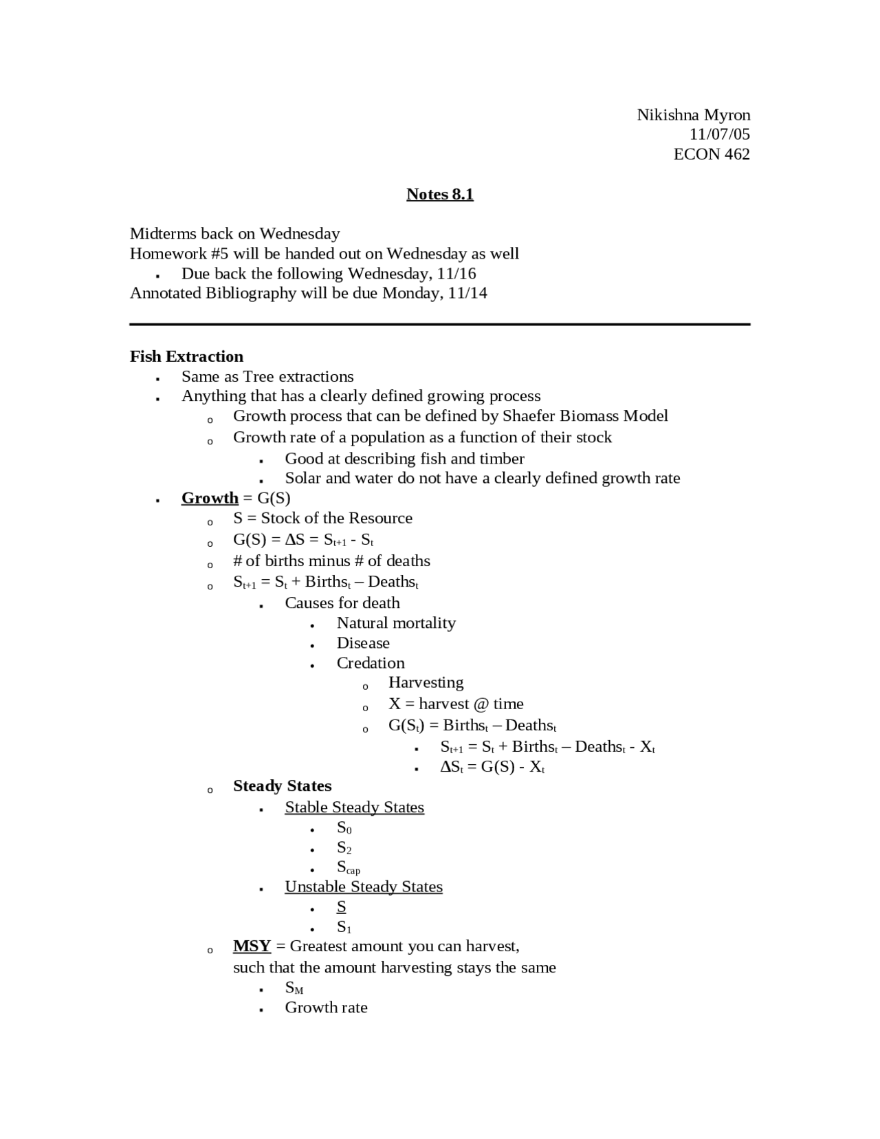 Homework 5 Economics Of Energy Resources And Environment Econ 462