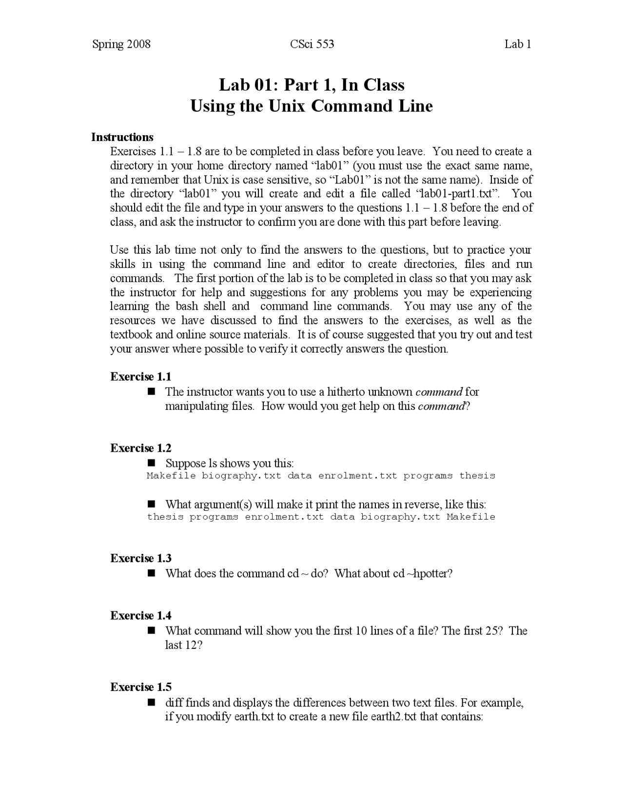 Using The Unix Command Line Networking Iii Unix Based Network Csci 9798