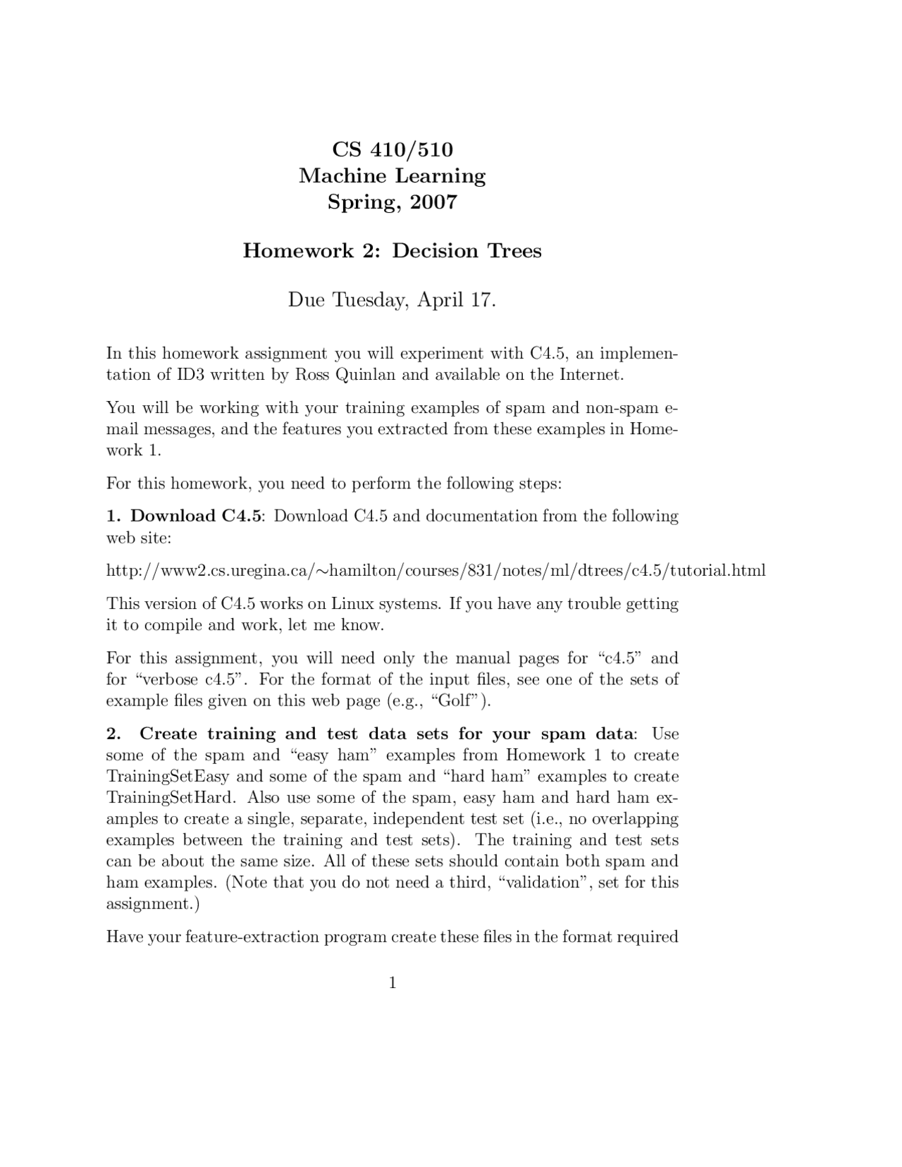 Homework 2 - Machine Learning - Introduction to Multimedia Networks ...