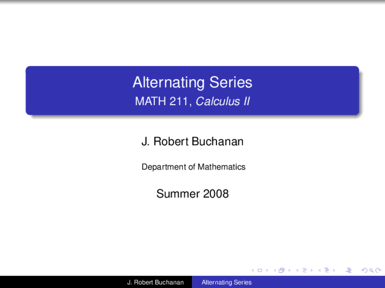 Alternating Series Lecture Notes Calculus Ii Math 211 Docsity