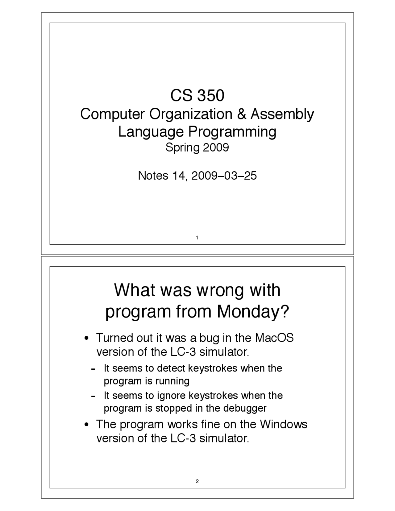 Slides On Trap Routines And Subroutines Cs 350 Docsity