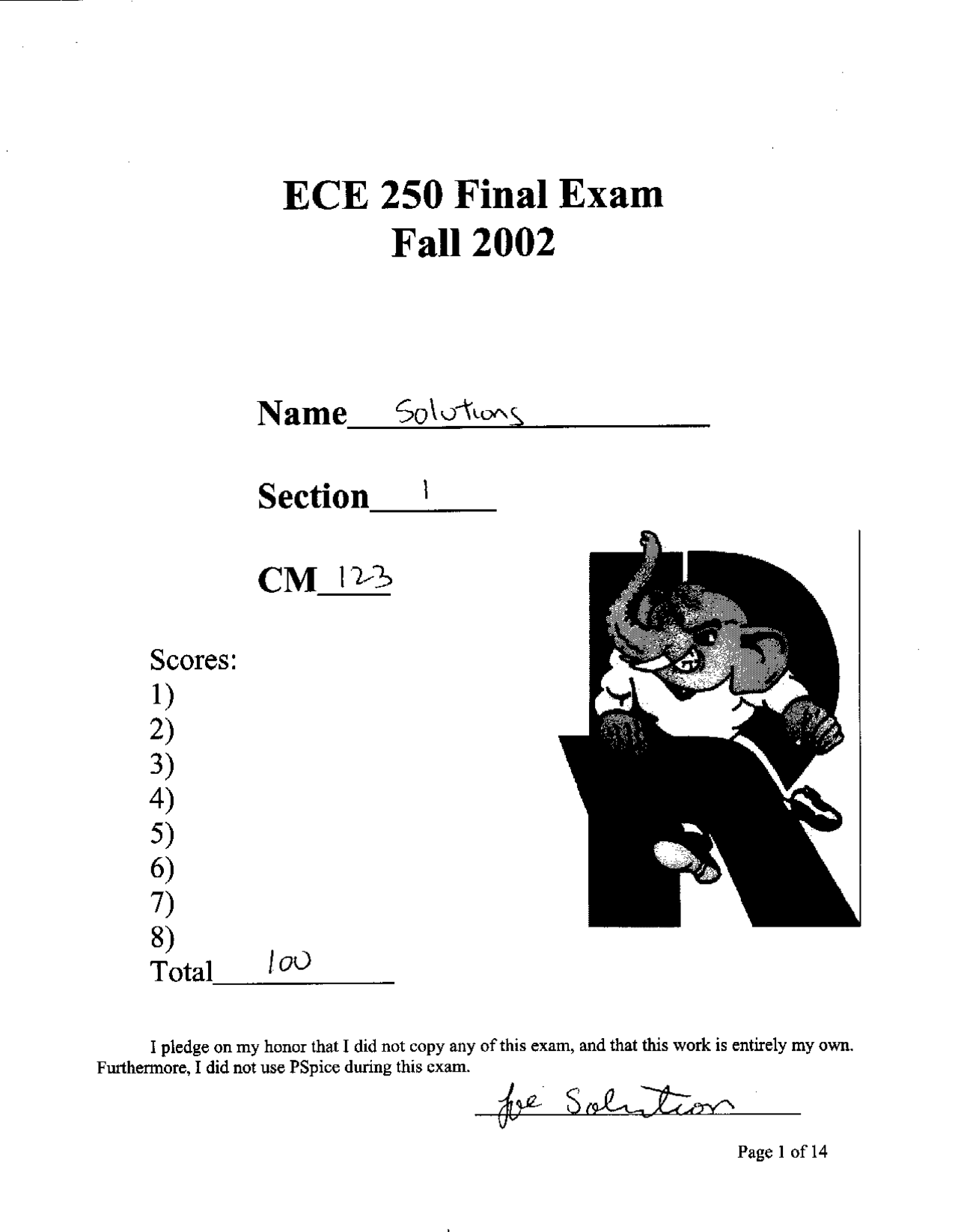 8 Solved Problems On Electronic Device Modeling Final Exam Ece 250