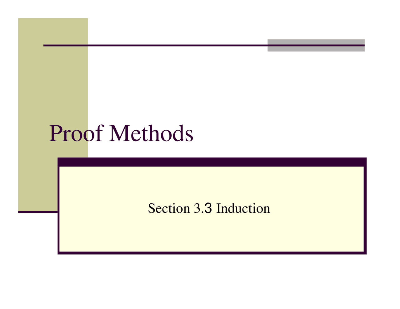 Proof Methods - Lecture Slides | ENGR 213 - Docsity
