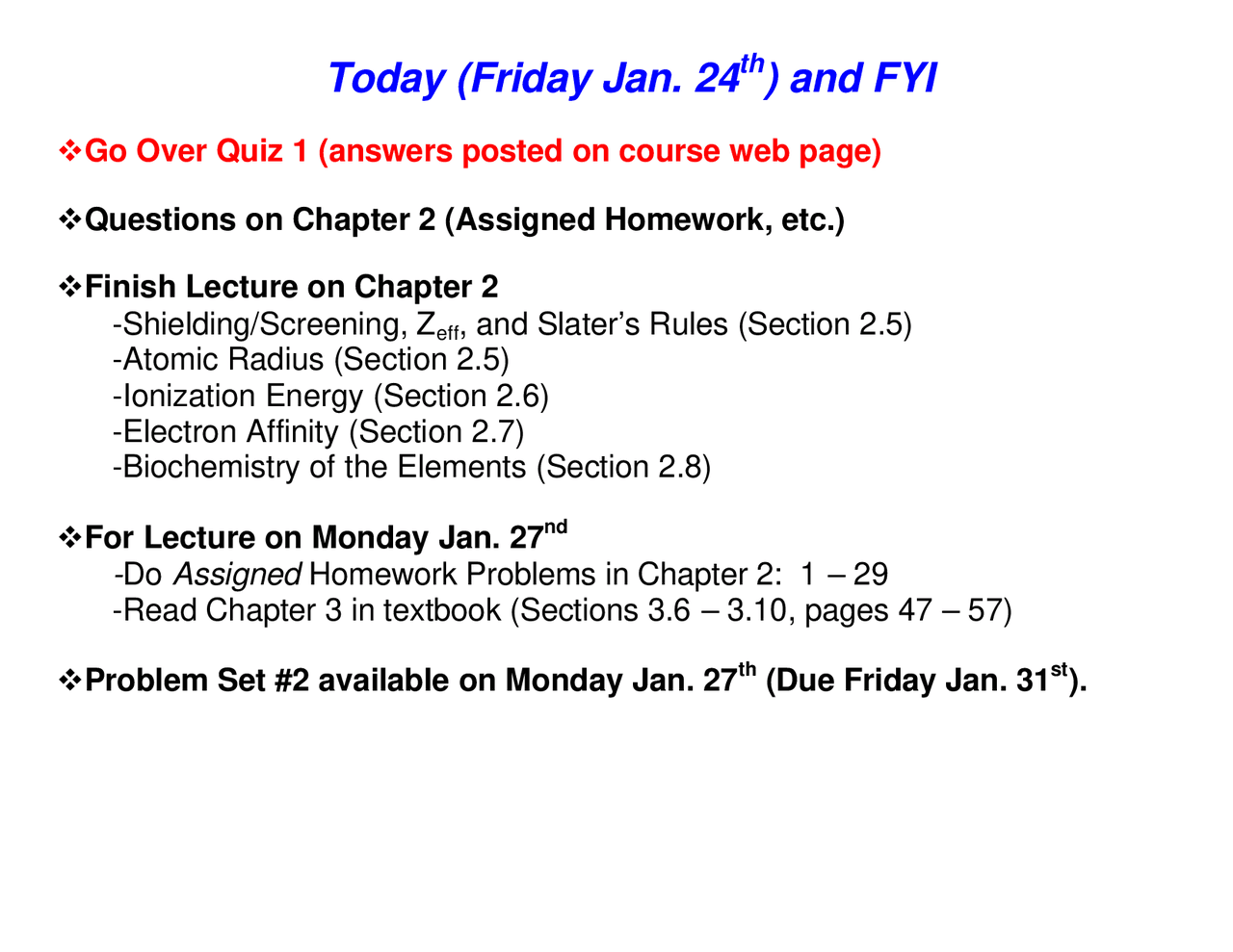 Practice Quiz 1 Introduction To Inorganic Chemistry Chm 218 Docsity