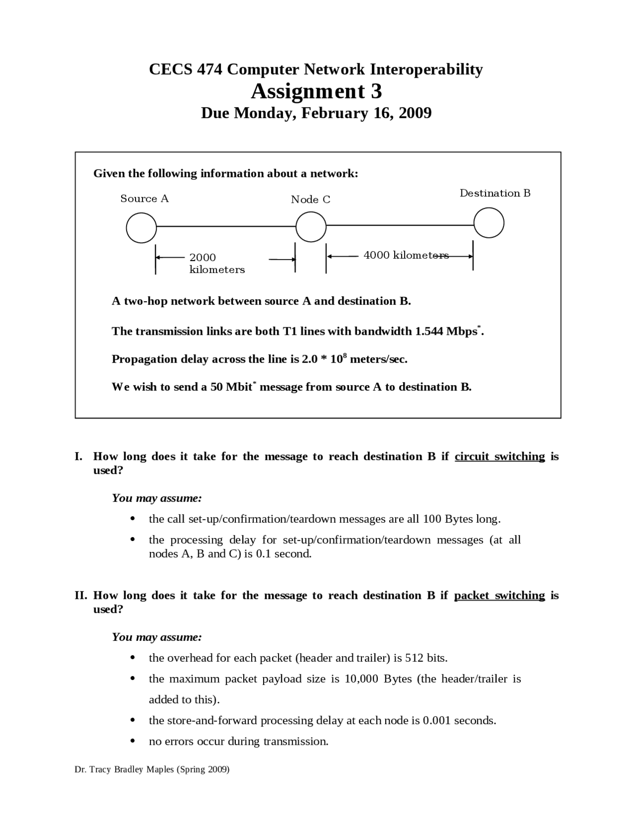 Computer Network Interoperability Assignment 3 Cecs 474 Docsity