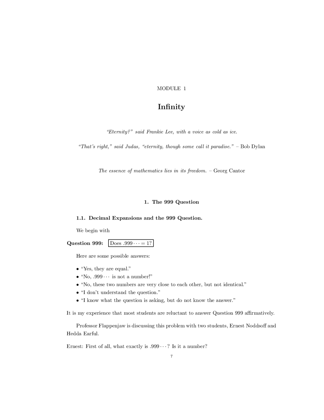 Module 1 Infinity Introduction To Geometry Math 302 Docsity