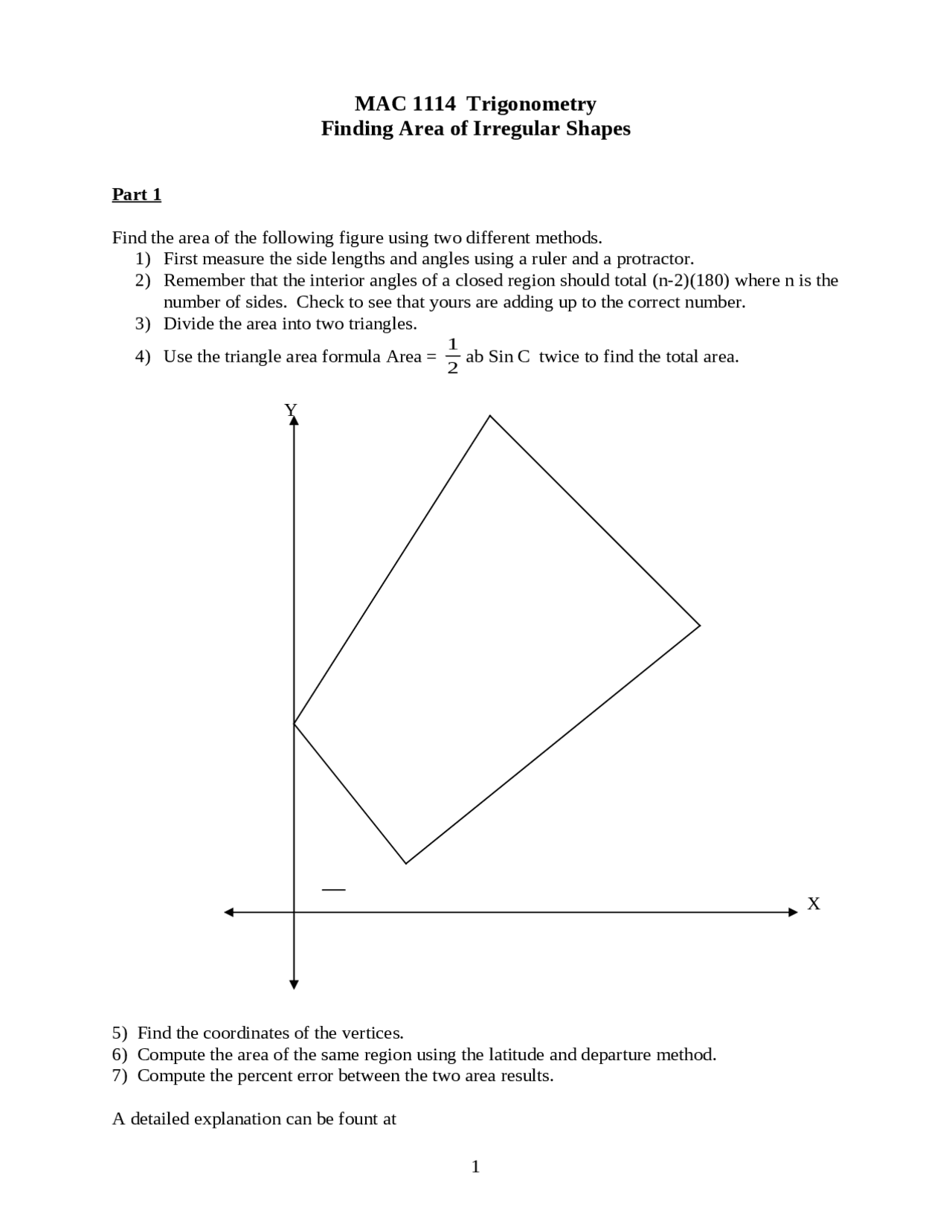 Finding Area Of Irregular Shapes Trigonometry MAC 1114 Docsity finding-area-of-irregular-shapes-trigonometry-mac-1114-docsity