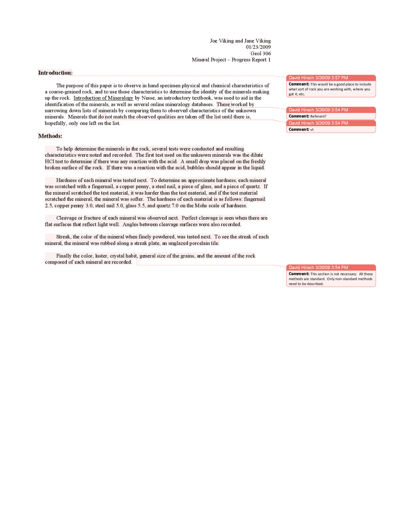 Assignment For Introduction Of Mineralogy Geol 306 Docsity