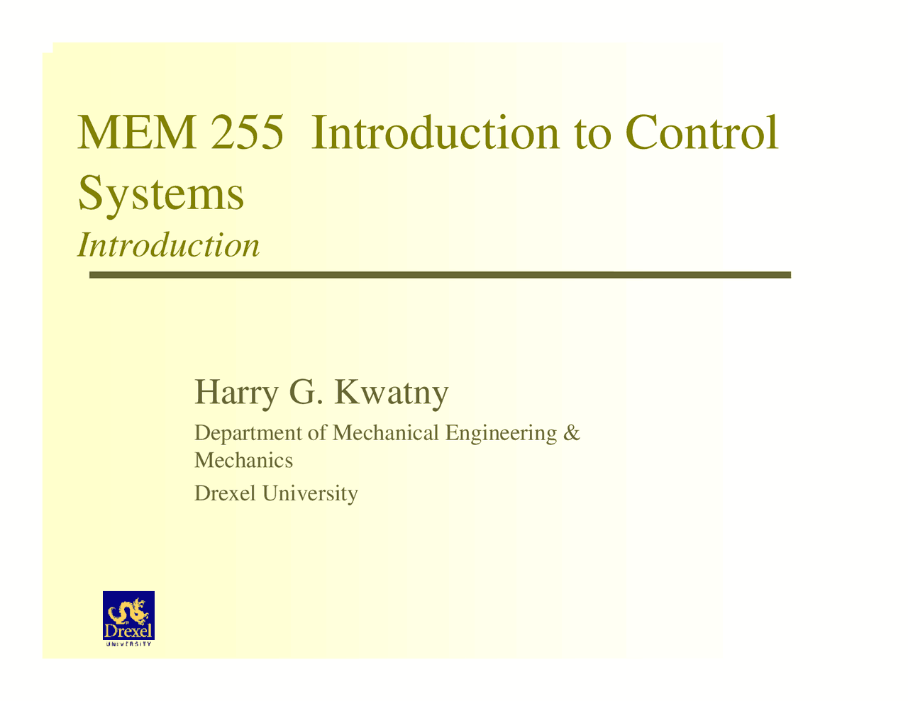 Introduction To Control System Assignment 3 Mem 255 Docsity
