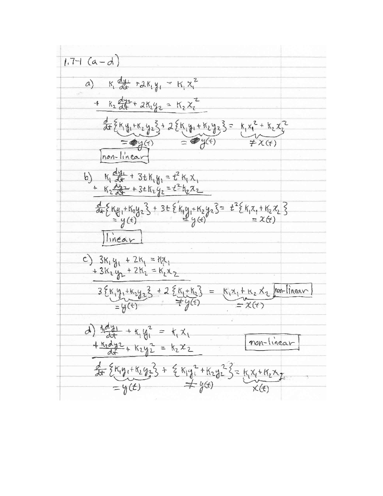 Linear Systems I Handwritten Notes Ee 321 Docsity