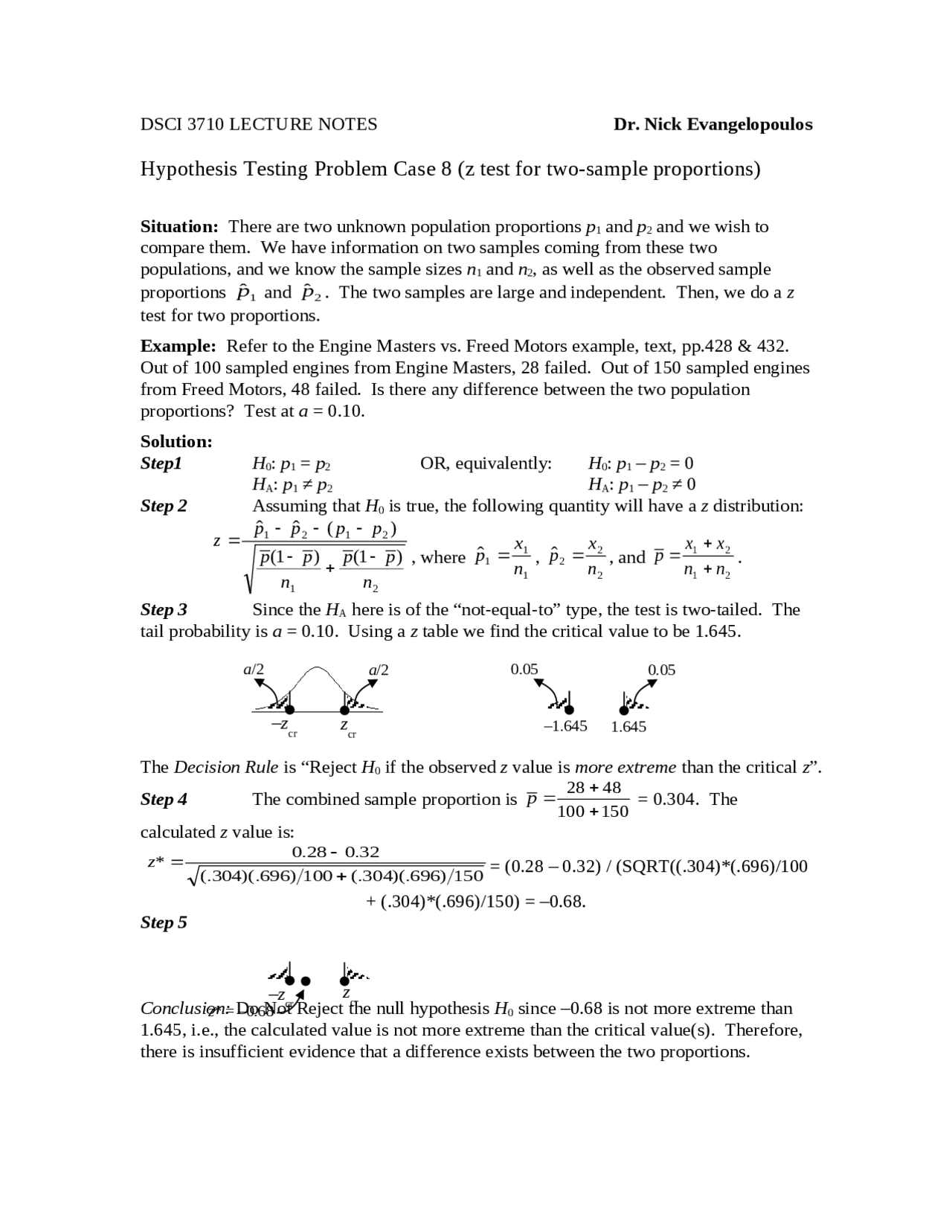 Hypothesis Testing Problem Business Statistical Analysis Using