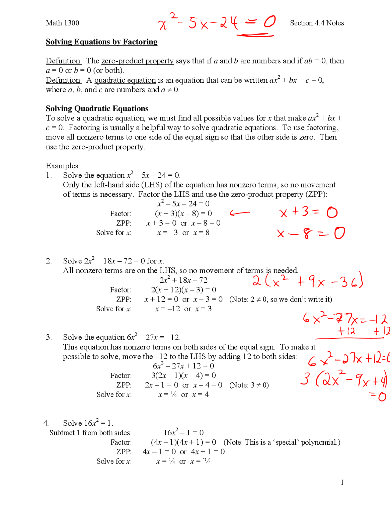 Solved Questions for Fundamentals of Math | MATH 1300 - Docsity