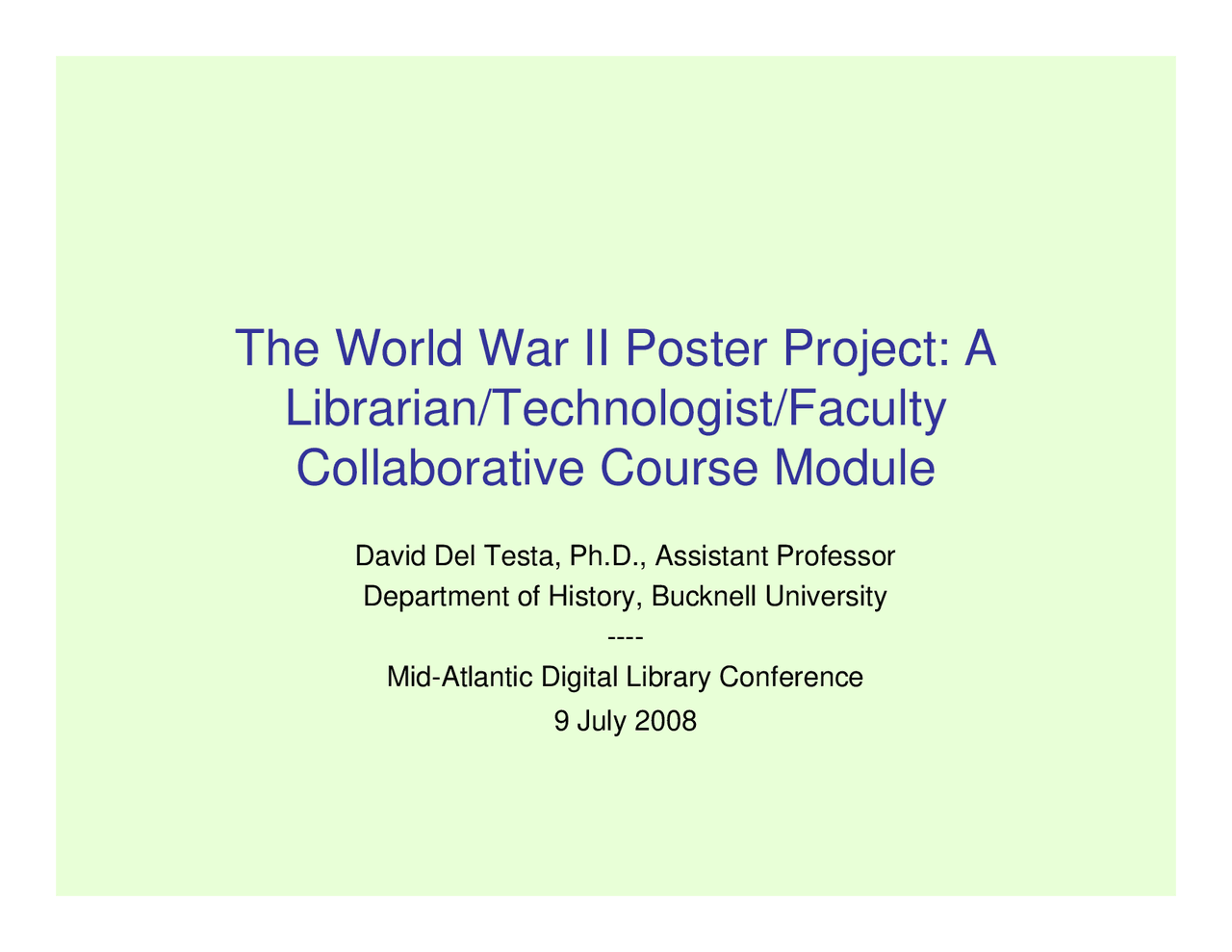 History 100: World War II Poster Project - A Collaborative Approach to ...