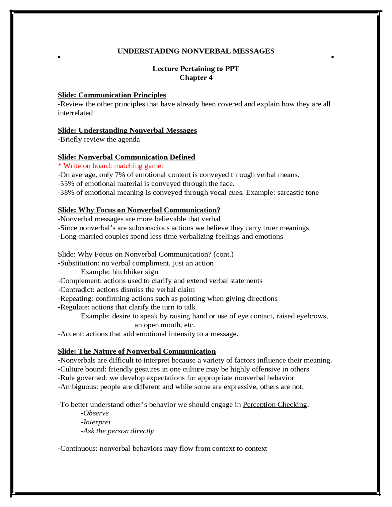 Communication Principles Introduction To Human Communication Hcom 100 Docsity