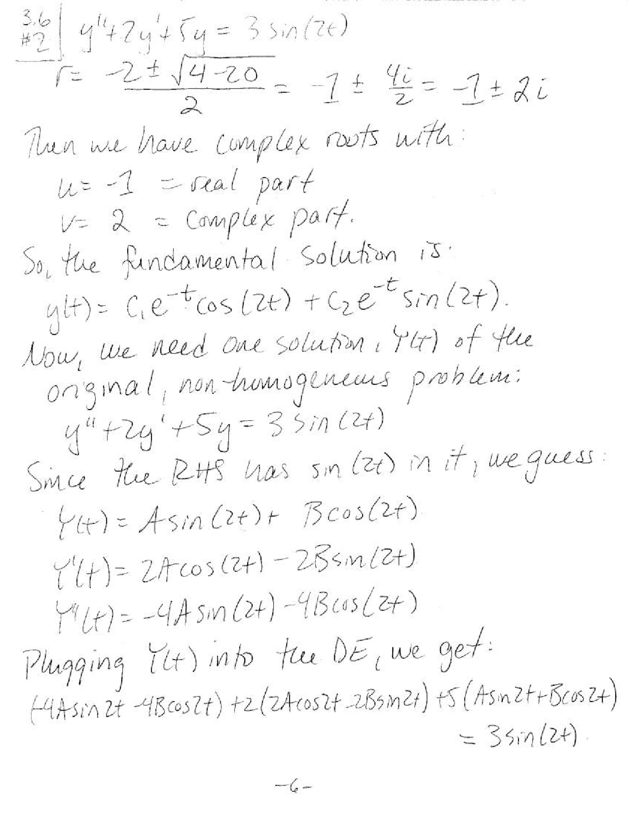 Solved Assignment 6 Ordinary Differential Equations For Scientists And Engineers Math 331