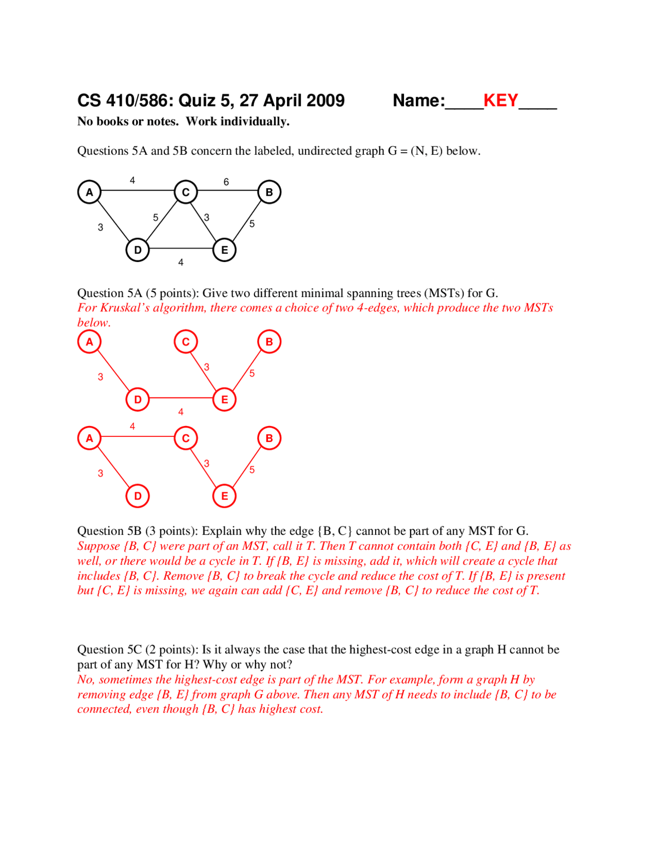 Quiz with Answer Key - Introduction to Multimedia Network | CS 410 - Docsity