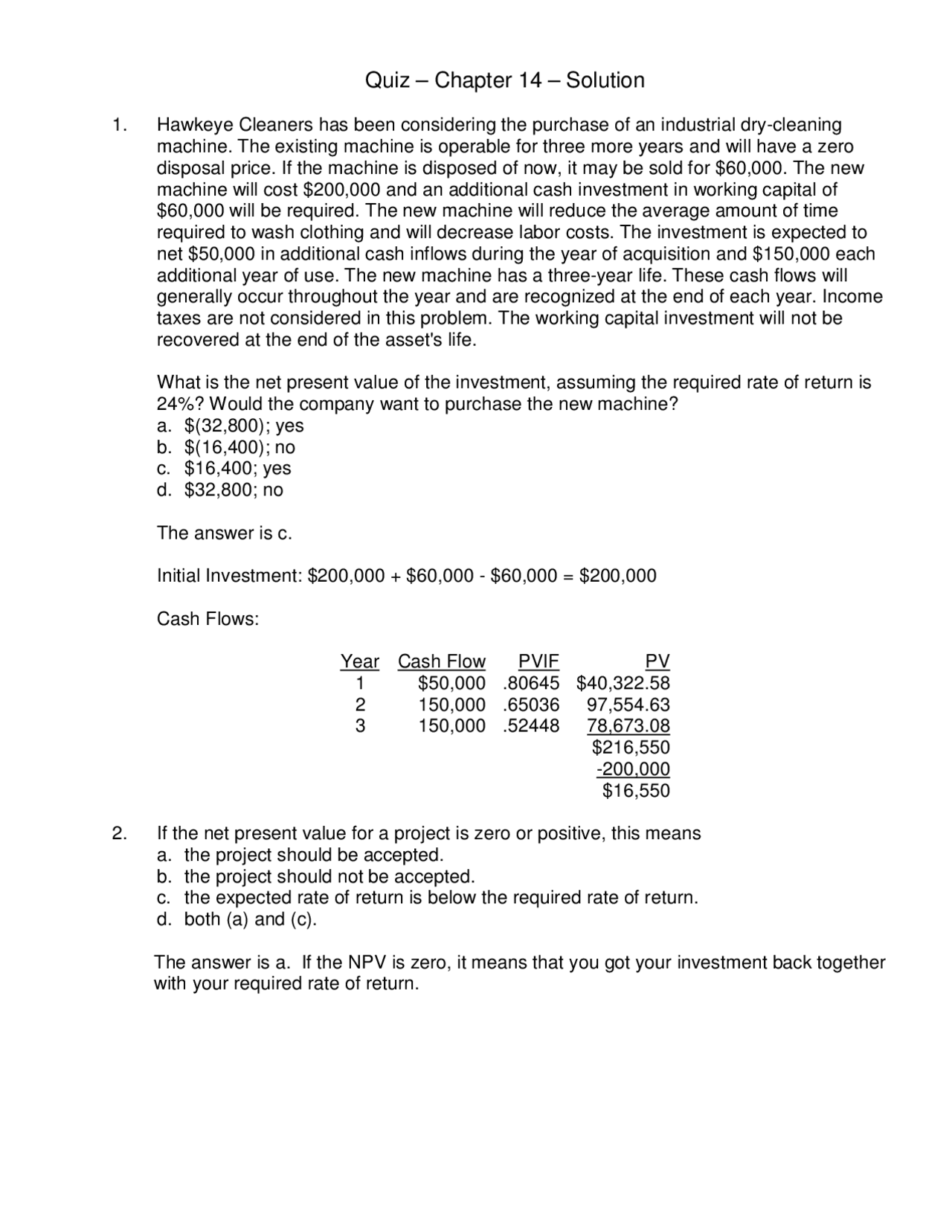 Quiz With Solution For Cost Accounting For Managers Acct 310 Docsity