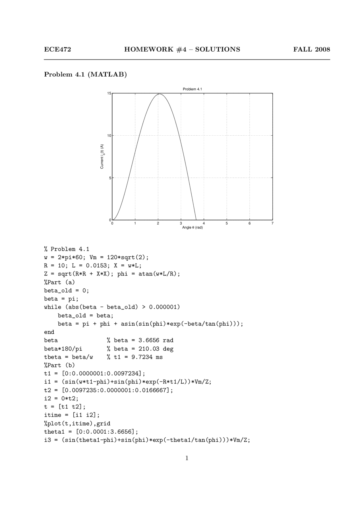 Homework 4 With Solutions Power Electronics Ece 472 Docsity